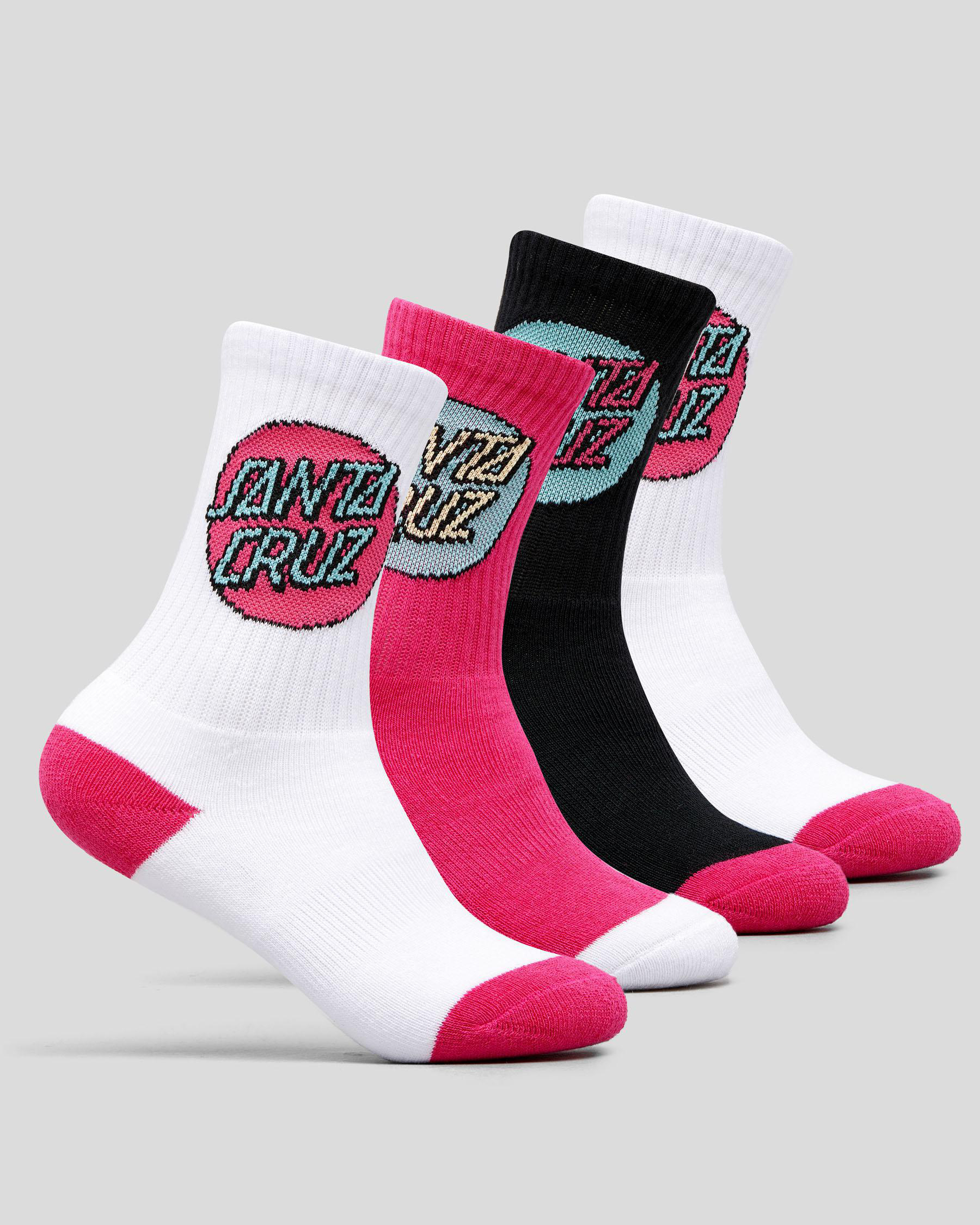 Shop Santa Cruz Girls' Pop Dot Sock Pack In Assorted - Fast Shipping ...
