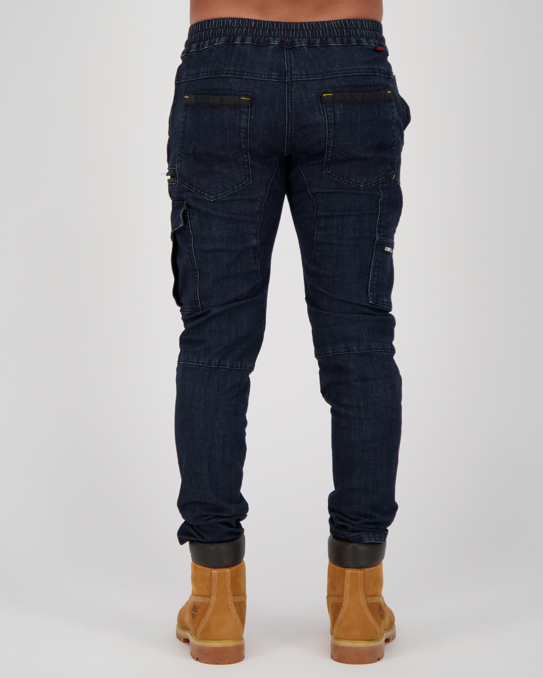 Shop Cat Dynamic Denim Pants In Light Washed Denim - Fast Shipping ...