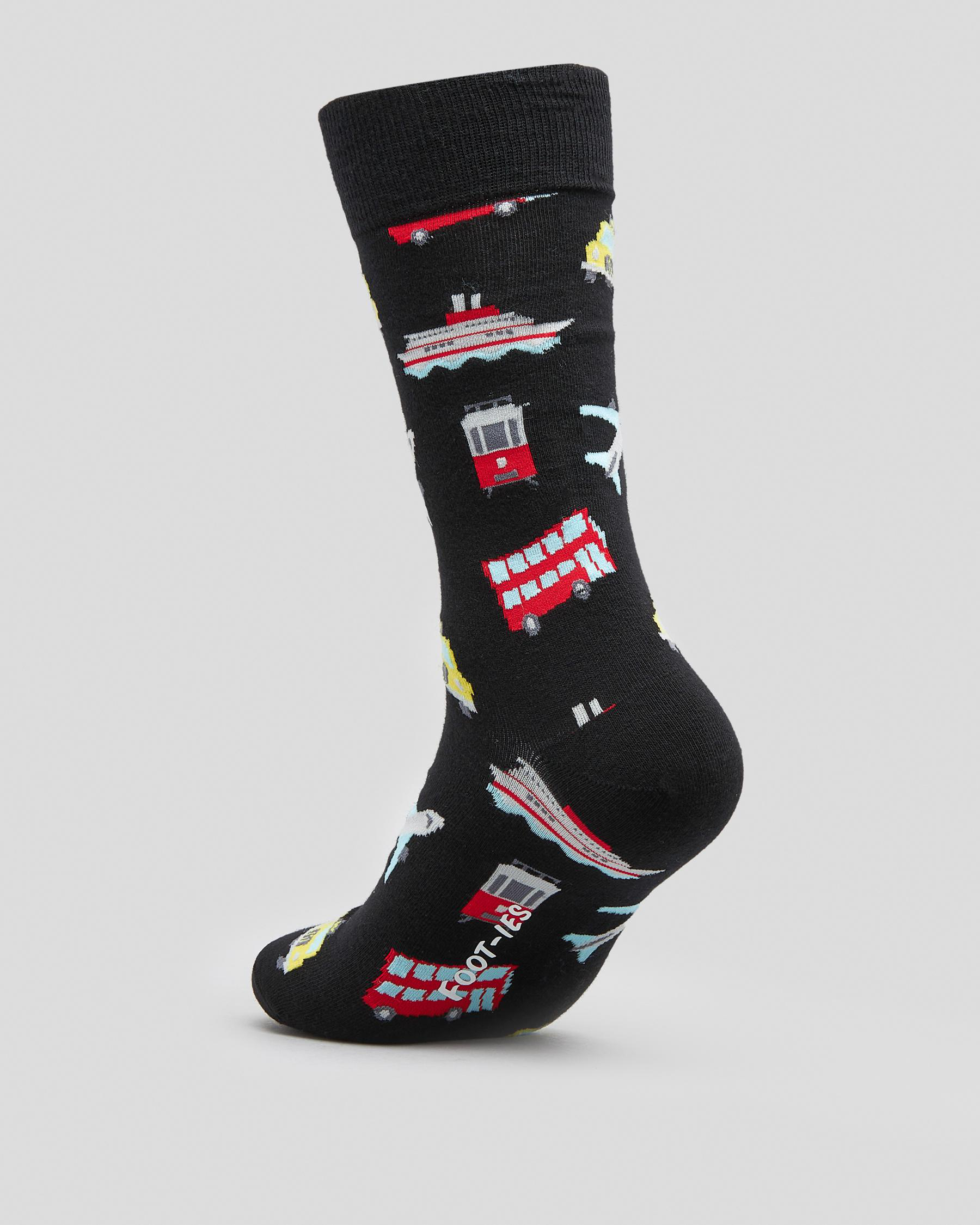 Shop FOOT-IES Journey Socks In Black - Fast Shipping & Easy Returns ...