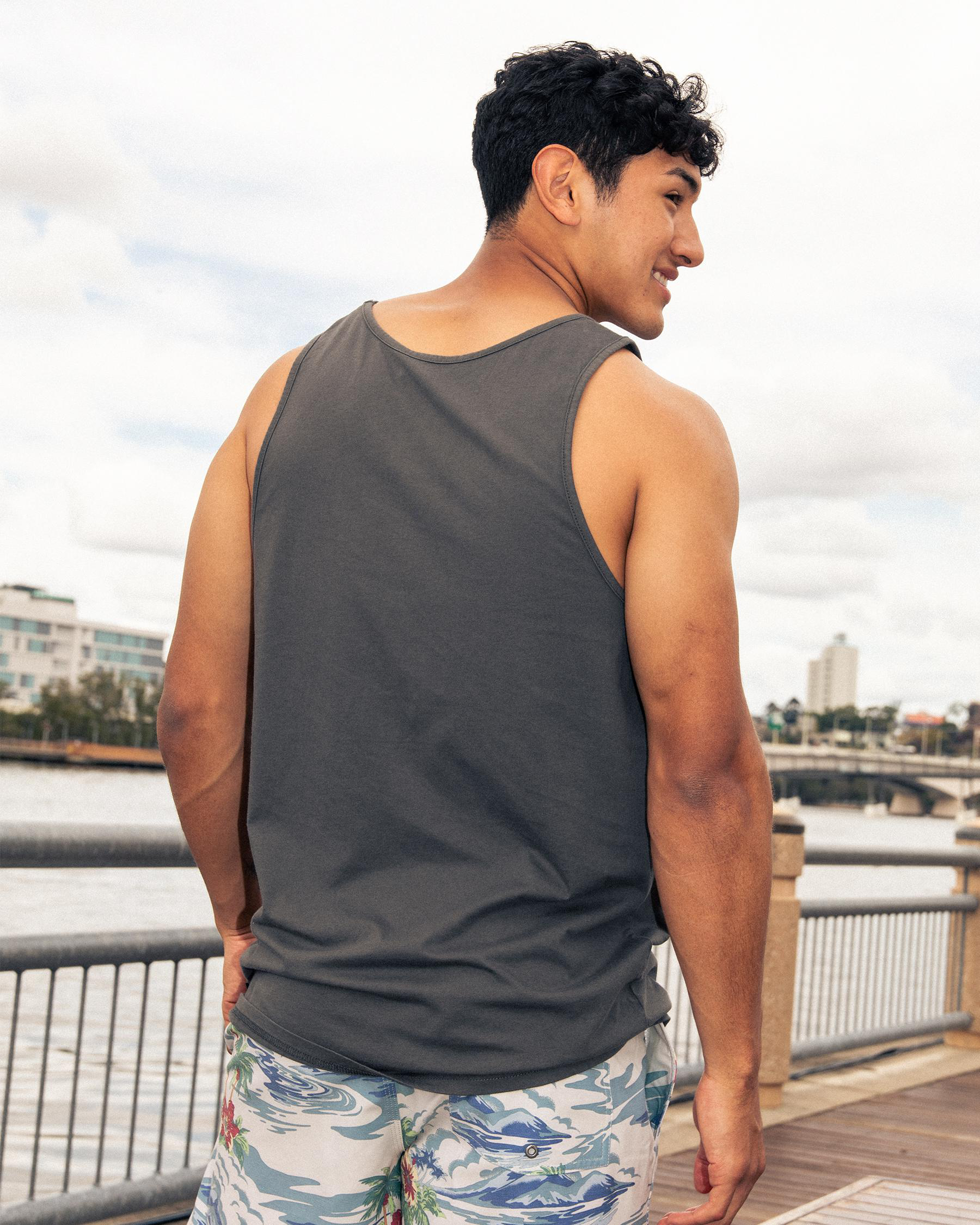 Shop Rusty Short Cut Tank In Coal - Fast Shipping & Easy Returns - City ...