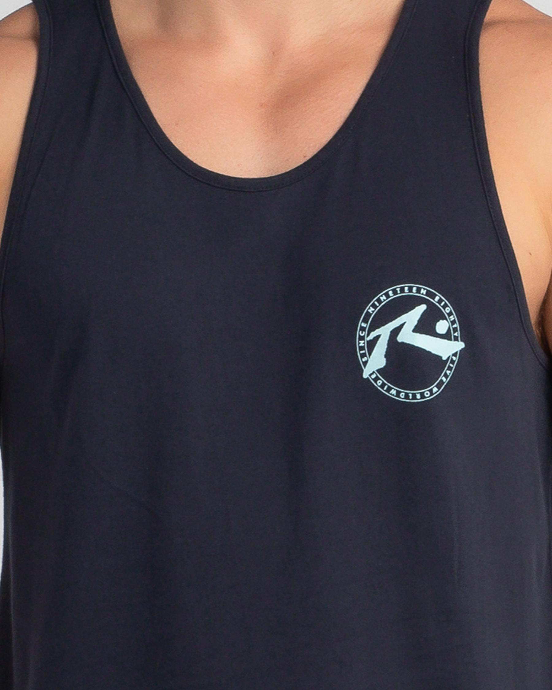 Shop Rusty Rusty Channel Time Tank In Navy Blue - Fast Shipping & Easy ...