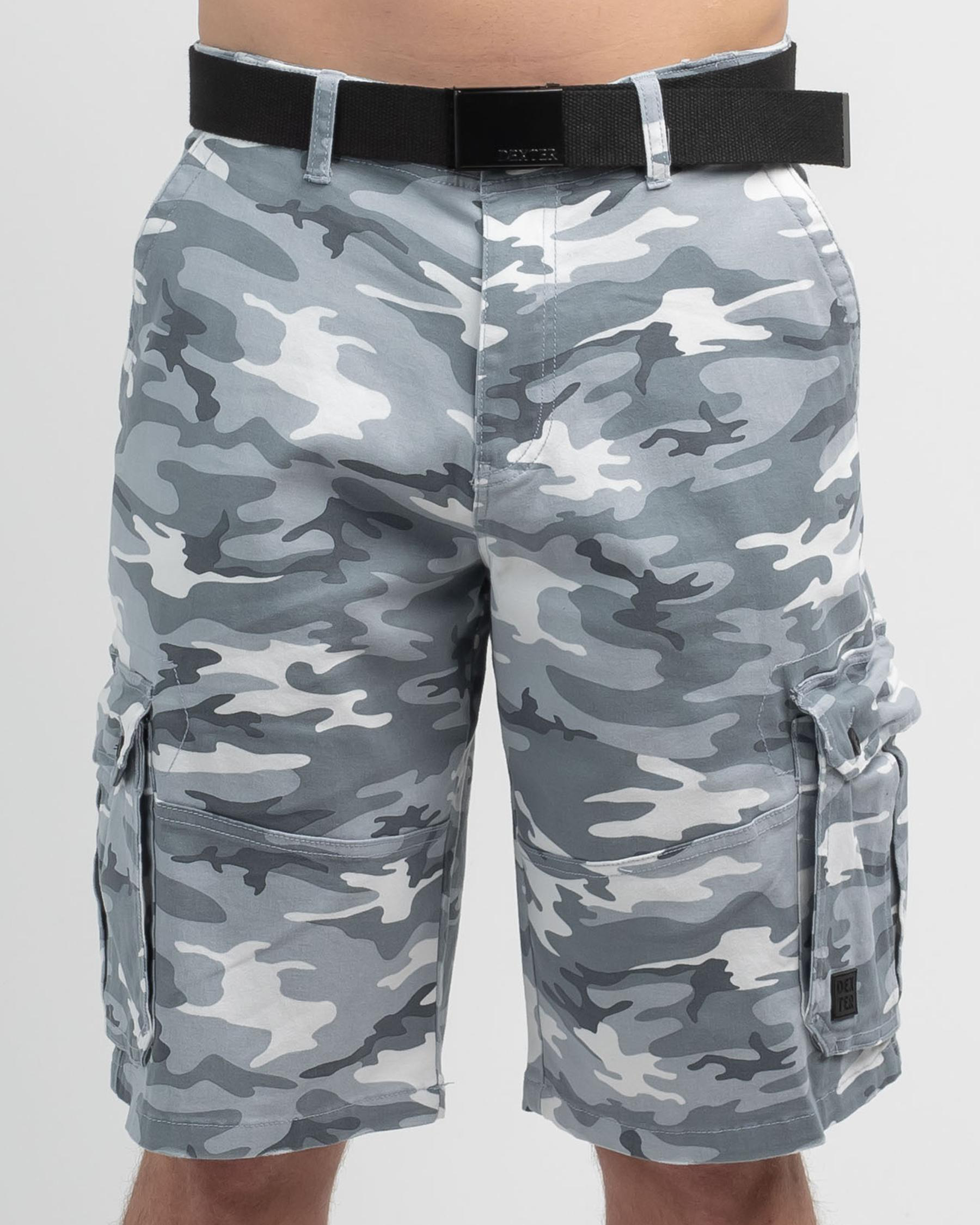 Shop Dexter Defender Cargo Shorts In Snow Camo - Fast Shipping & Easy ...