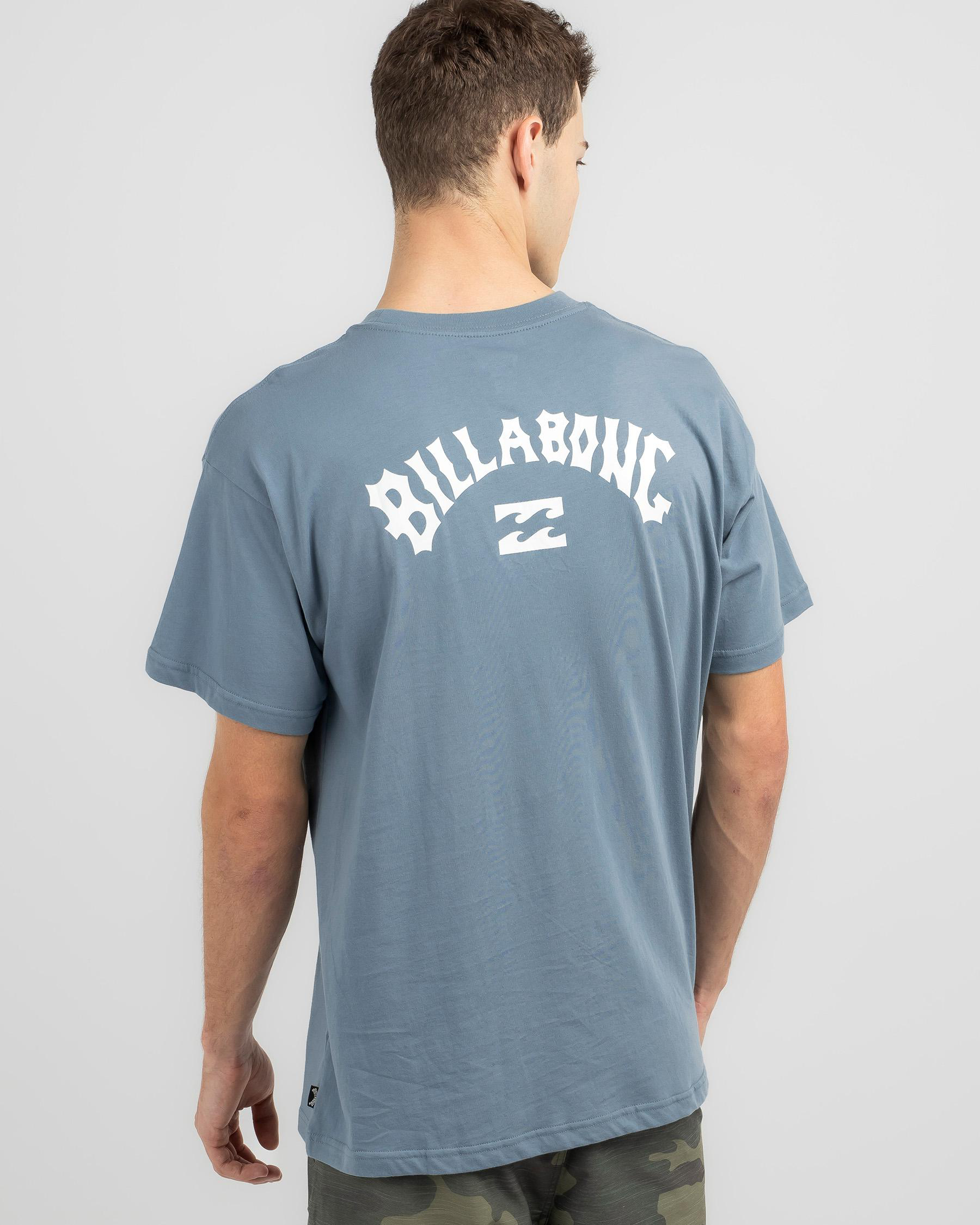 Shop Billabong Team Arch T-Shirt In Washed Blue - Fast Shipping & Easy ...