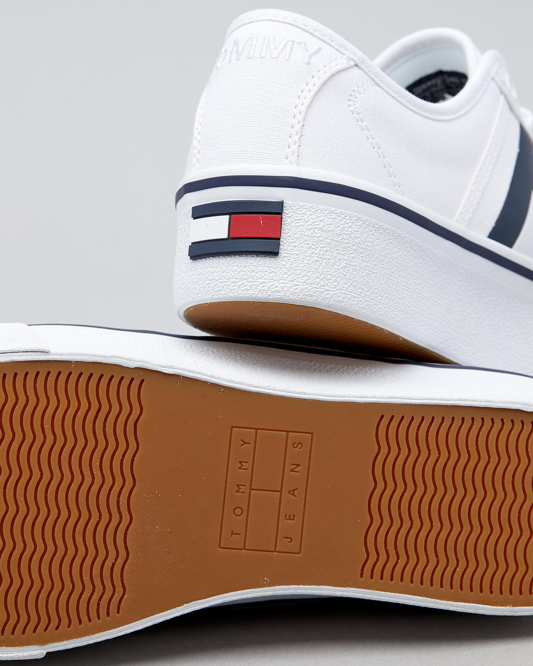 Shop Tommy Hilfiger Womens Flatform Flag Shoes In White - Fast Shipping ...