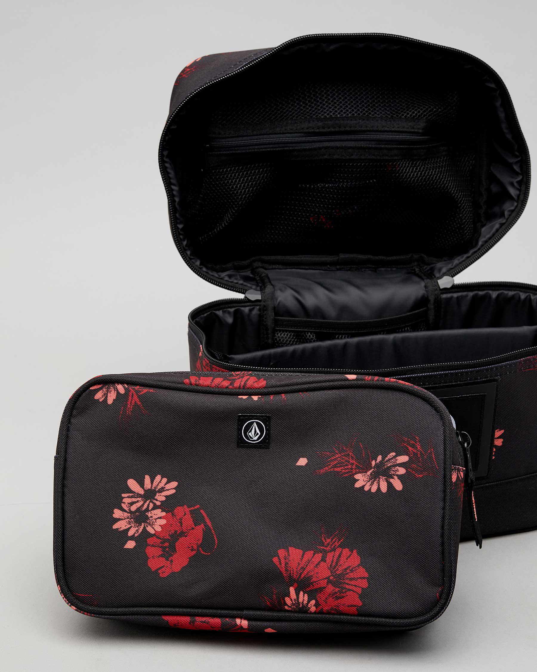 Shop Volcom Patch Attack Deluxe Makeup Case Set In Washed Black - Fast Shipping & Easy Returns ...