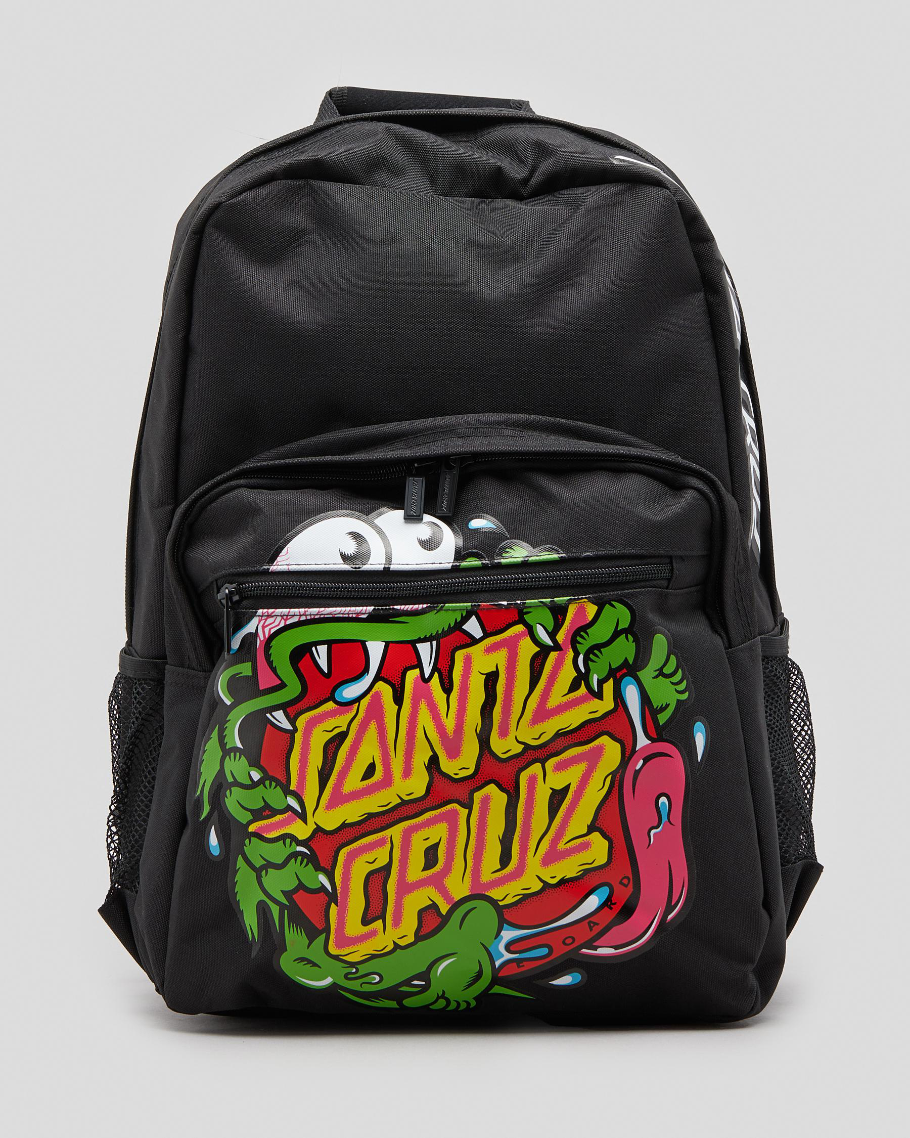 Shop Santa Cruz Slasher Dot Youth Backpack In Black - Fast Shipping ...