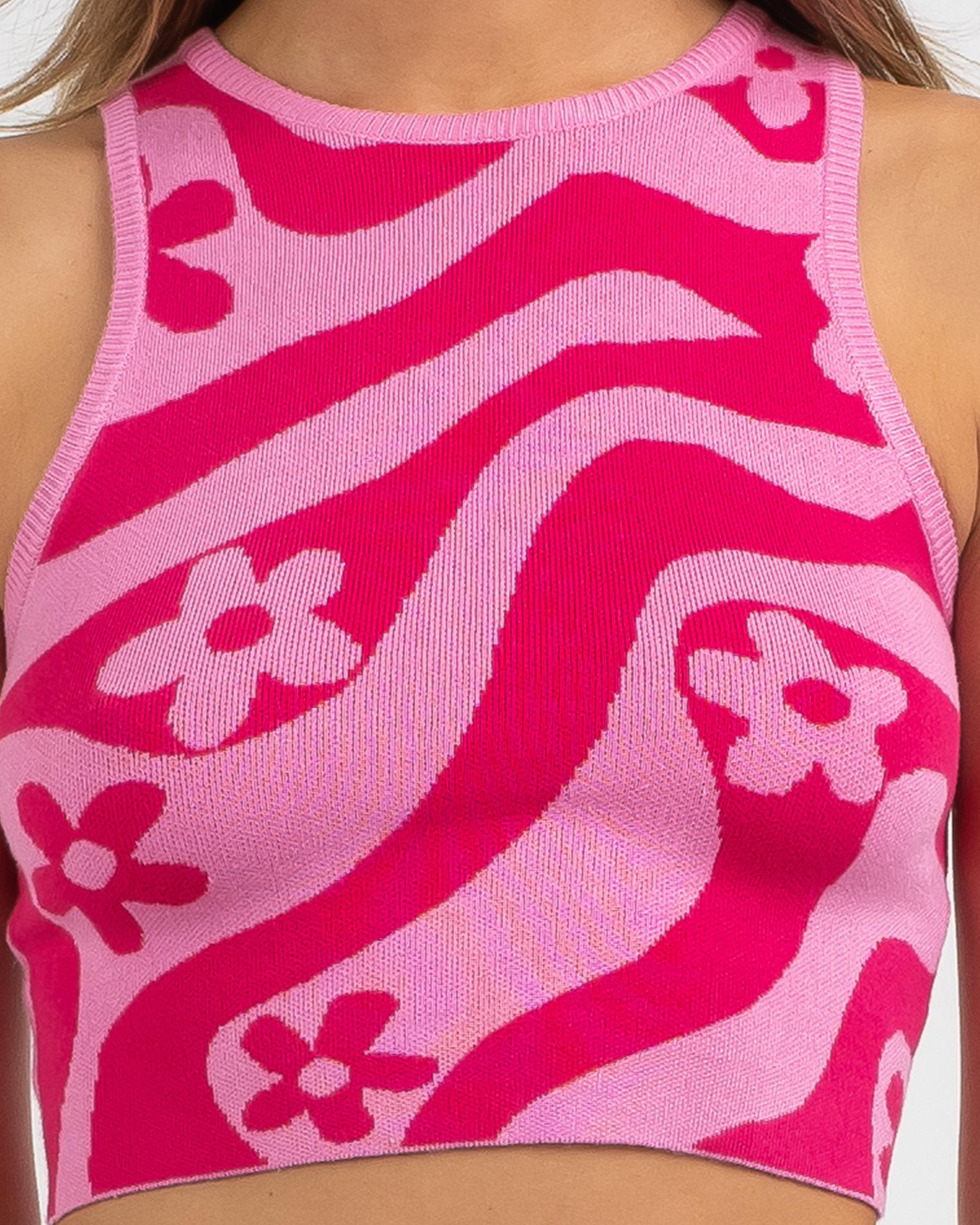 Shop Ava And Ever Uptown Girl Knit Top In Pink Swirl - Fast Shipping ...