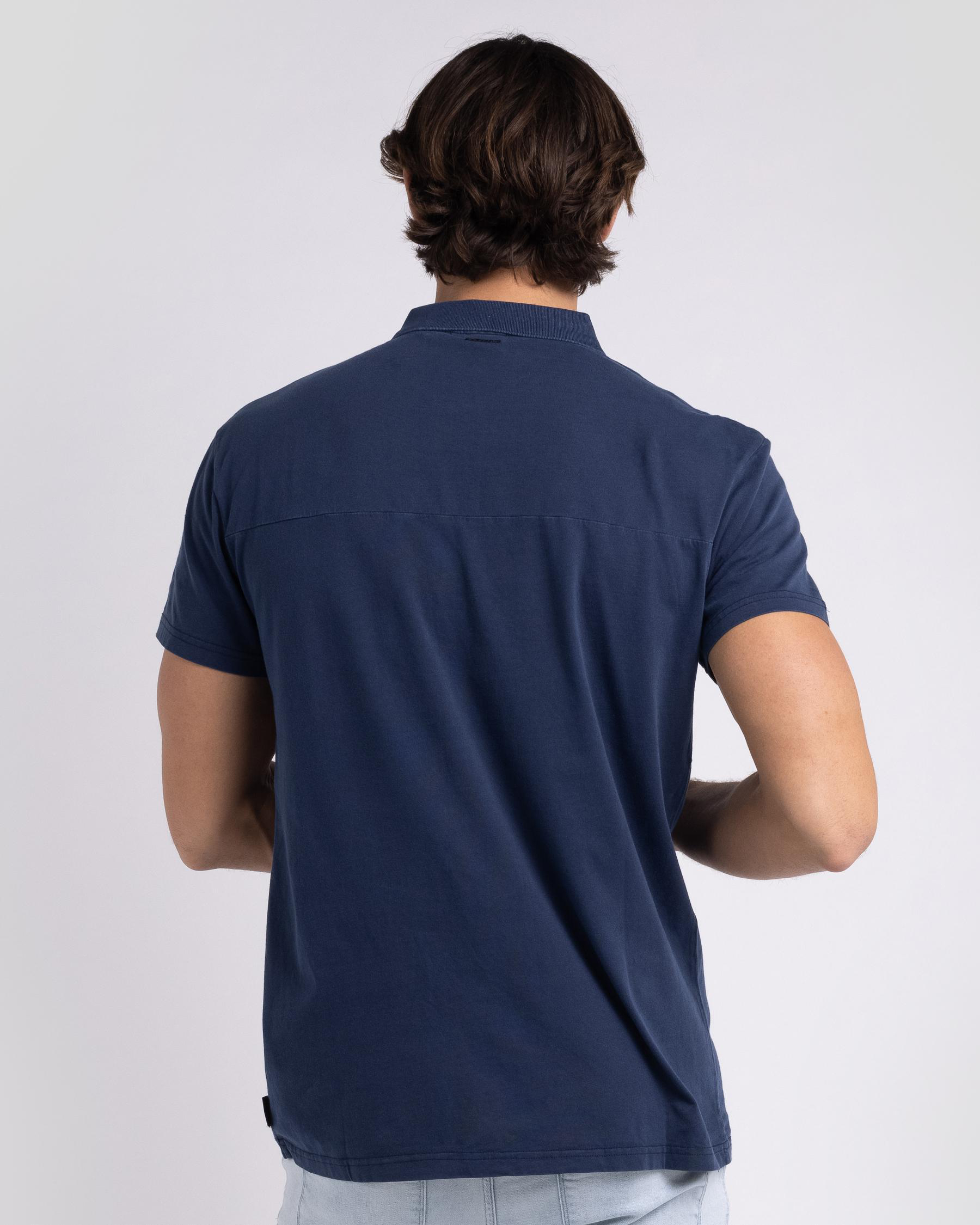 Shop Rusty Comp Wash Polo Shirt In Navy Blue - Fast Shipping & Easy ...