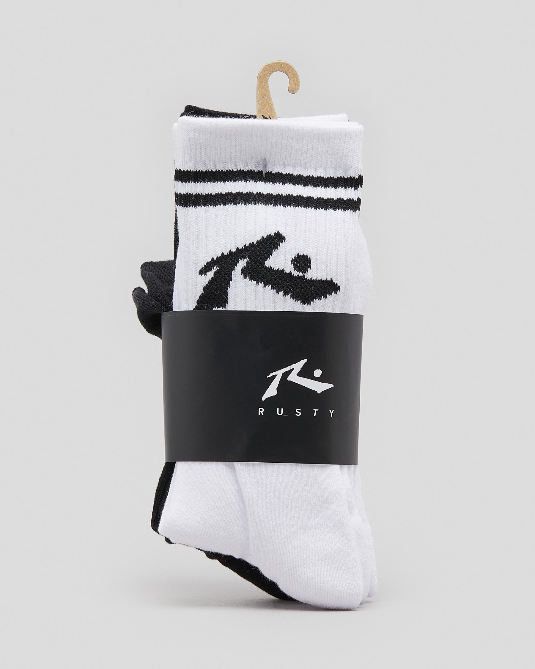 Shop Rusty Core Mid Calf Socks 3 Pack In Multi - Fast Shipping & Easy ...