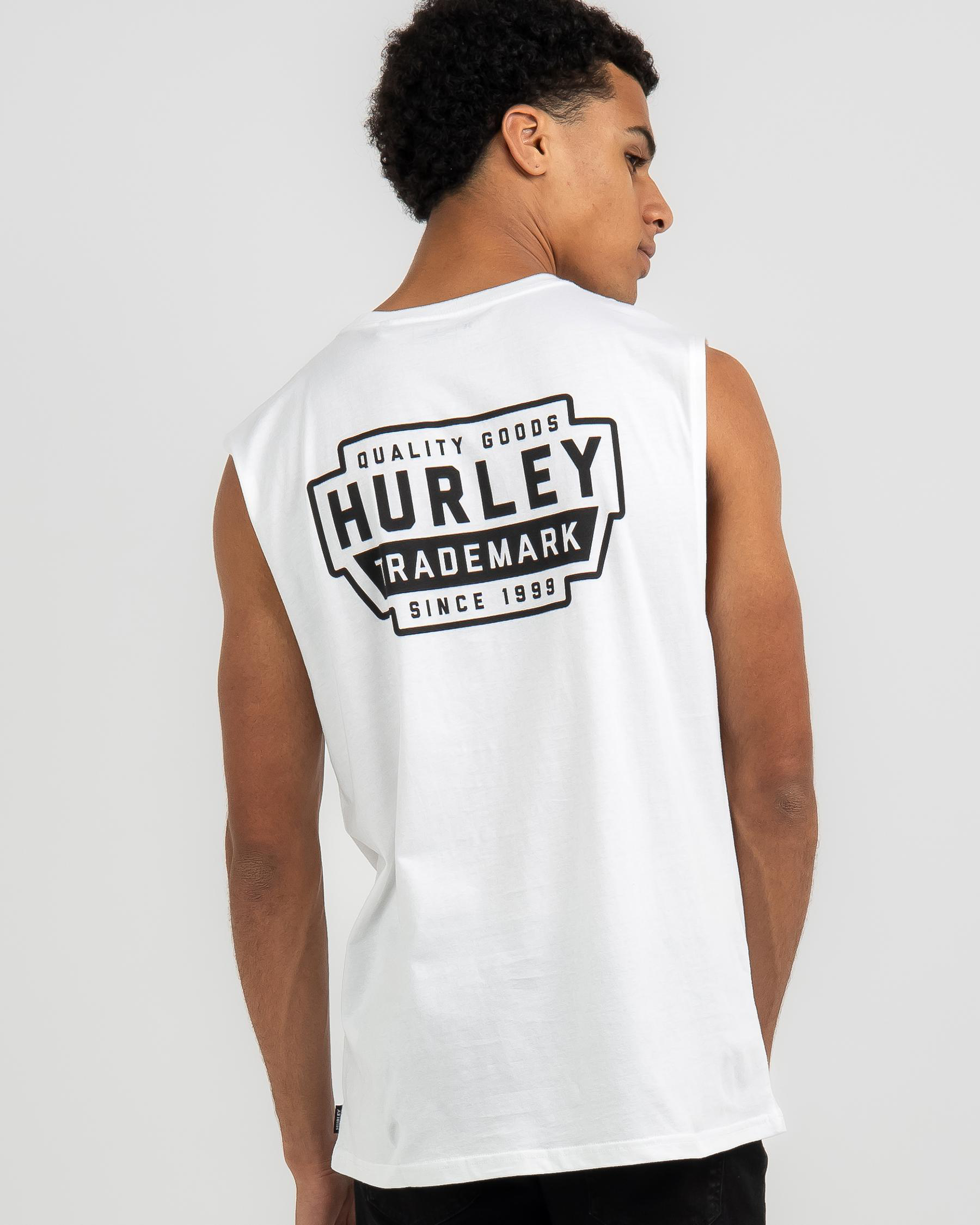Shop Hurley Station Muscle Tank In White - Fast Shipping & Easy Returns ...
