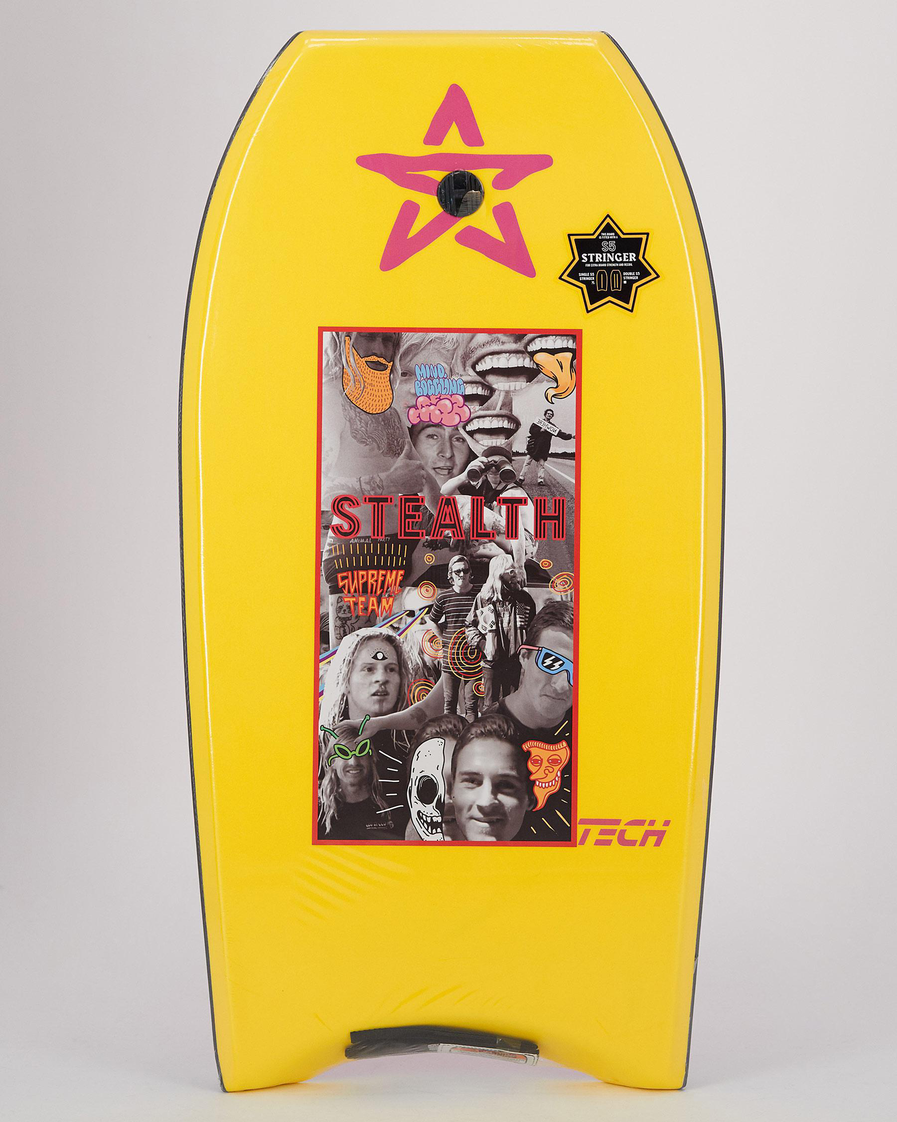 Shop Stealth Tech 38" Bodyboard In Yellow - Fast Shipping & Easy ...