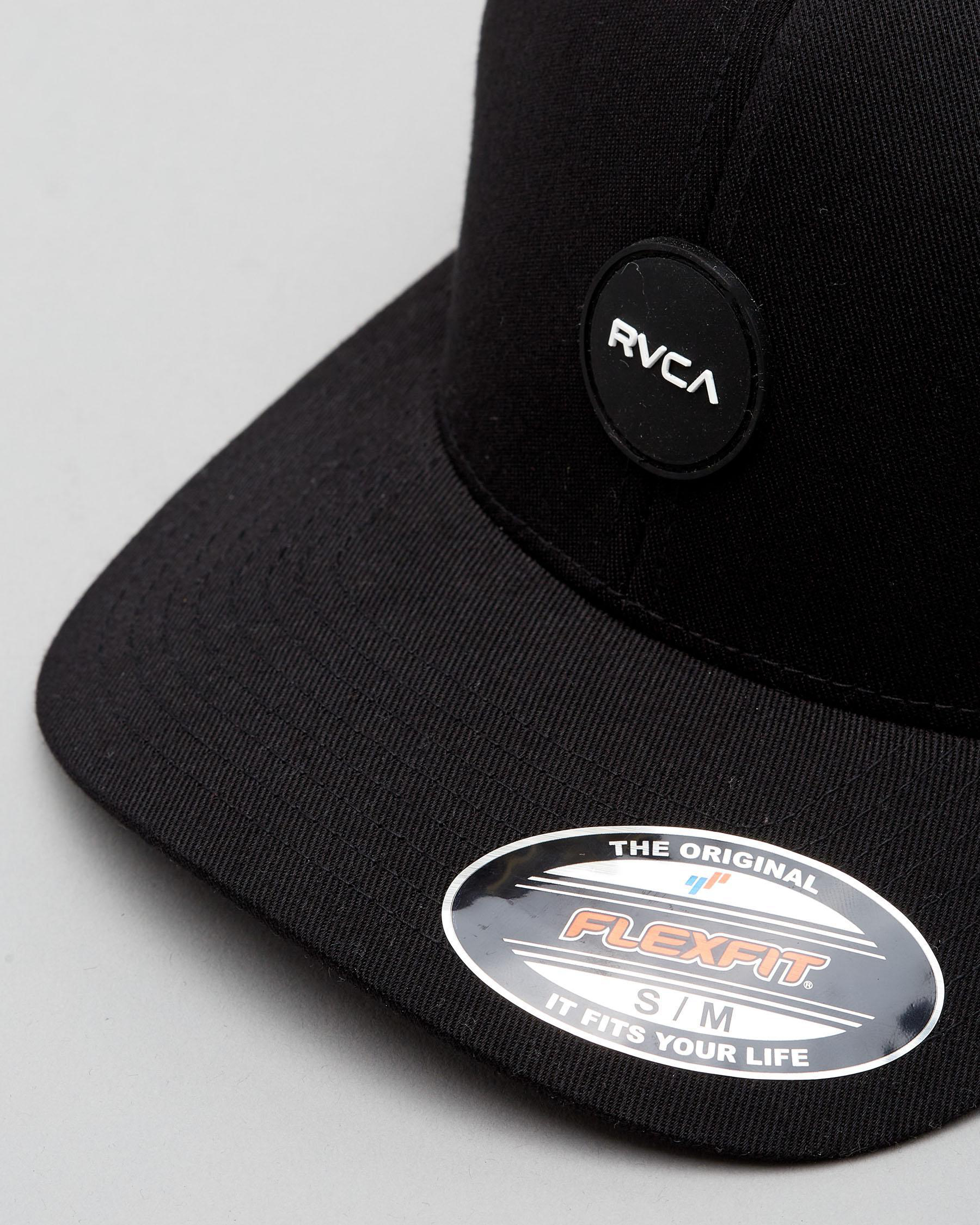 Shop RVCA Shane Flexfit Cap In Black - Fast Shipping & Easy Returns ...
