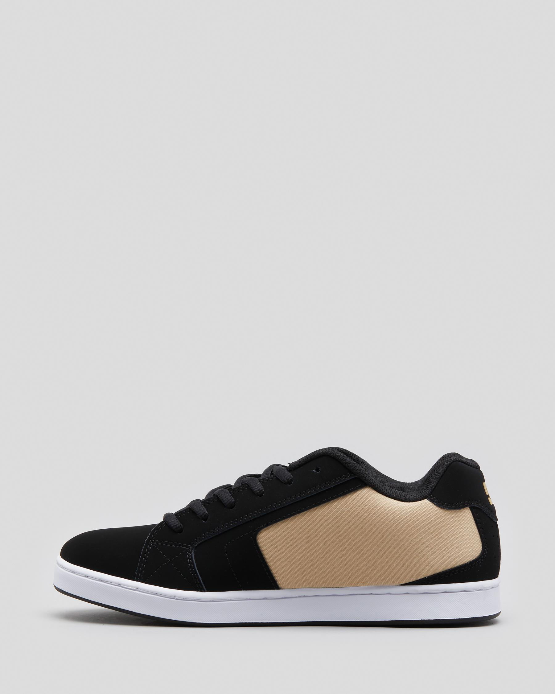 Shop DC Shoes Net Shoes In Black/brown/black - Fast Shipping & Easy ...