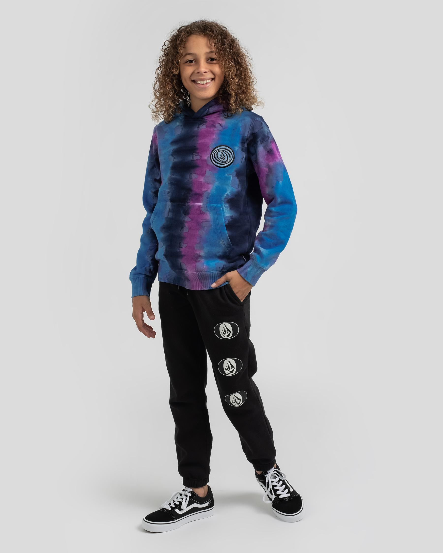 Shop Volcom Boys' Stone Stack Track Pants In Black - Fast Shipping ...