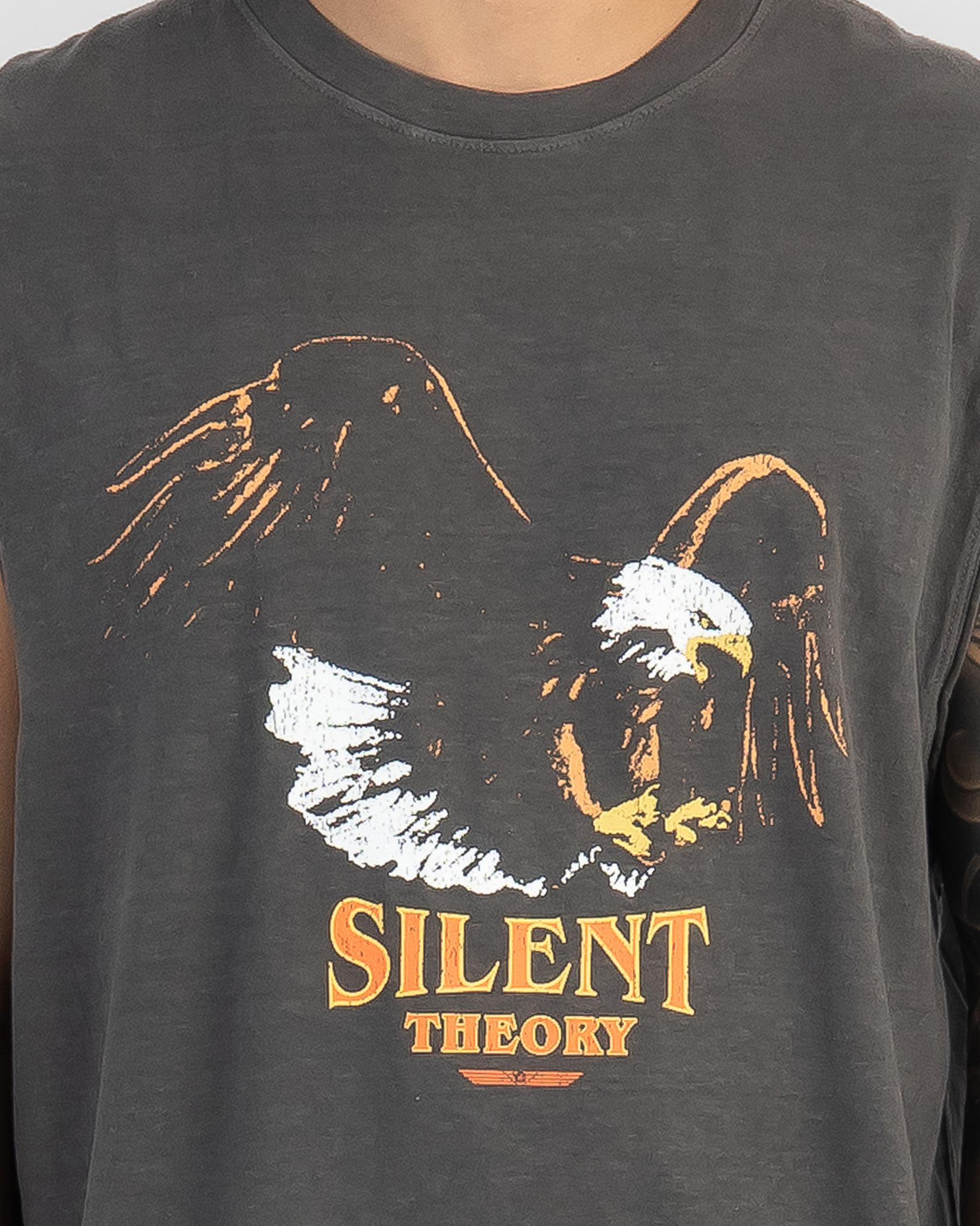 Shop Silent Theory All In Muscle Tank In Washed Black - Fast Shipping ...