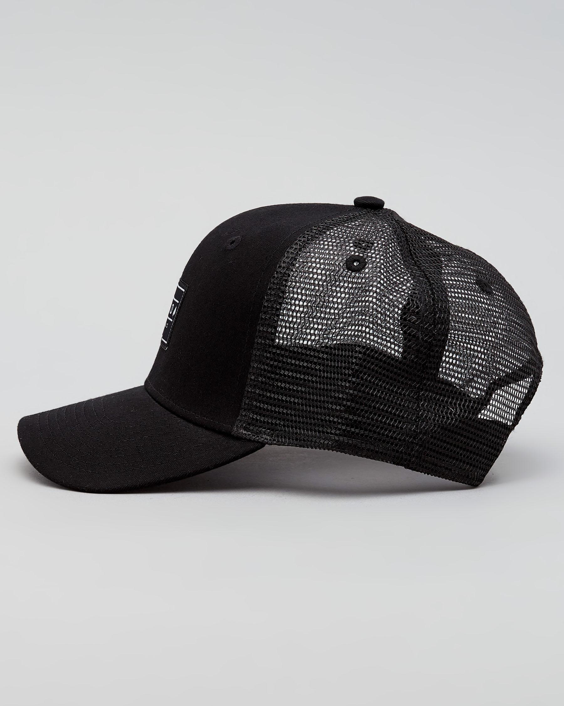 Shop Lucid Boys' Carrier Trucker Cap In All Black - Fast Shipping ...