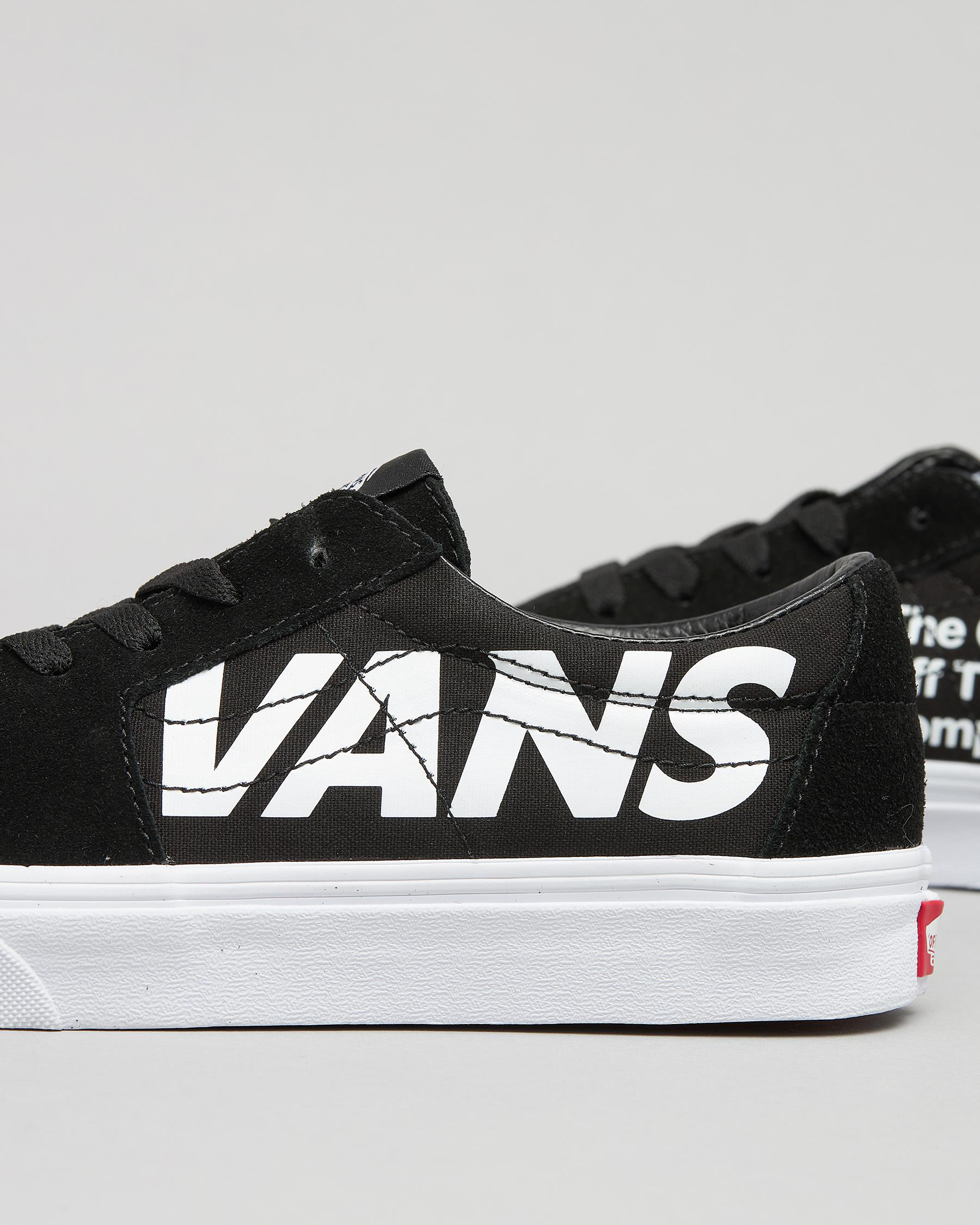 Shop Vans Sk8-Low Shoes In Hi-def Black/white - Fast Shipping & Easy ...