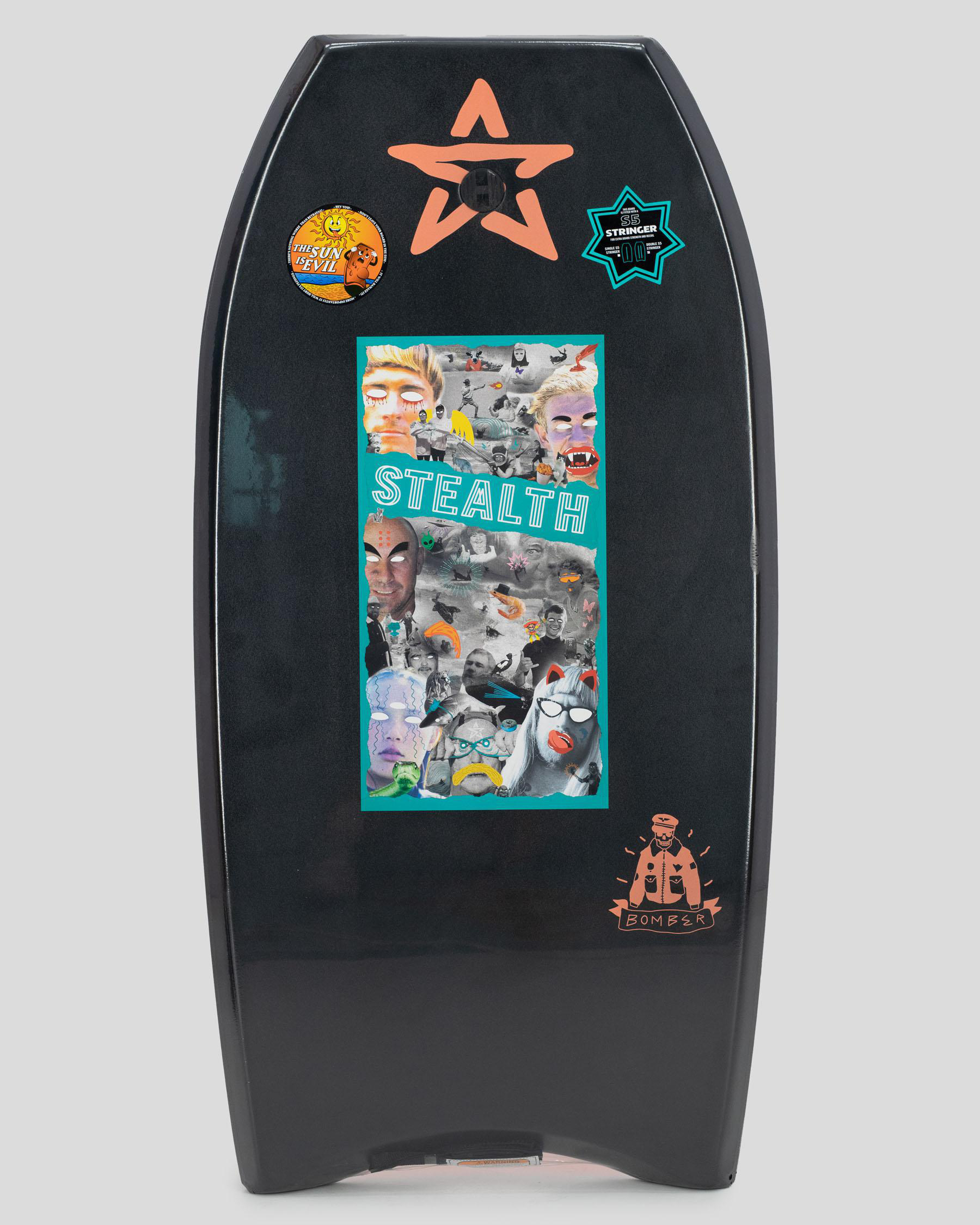 Shop Stealth Bomber 45" Bodyboard In Black - Fast Shipping & Easy ...