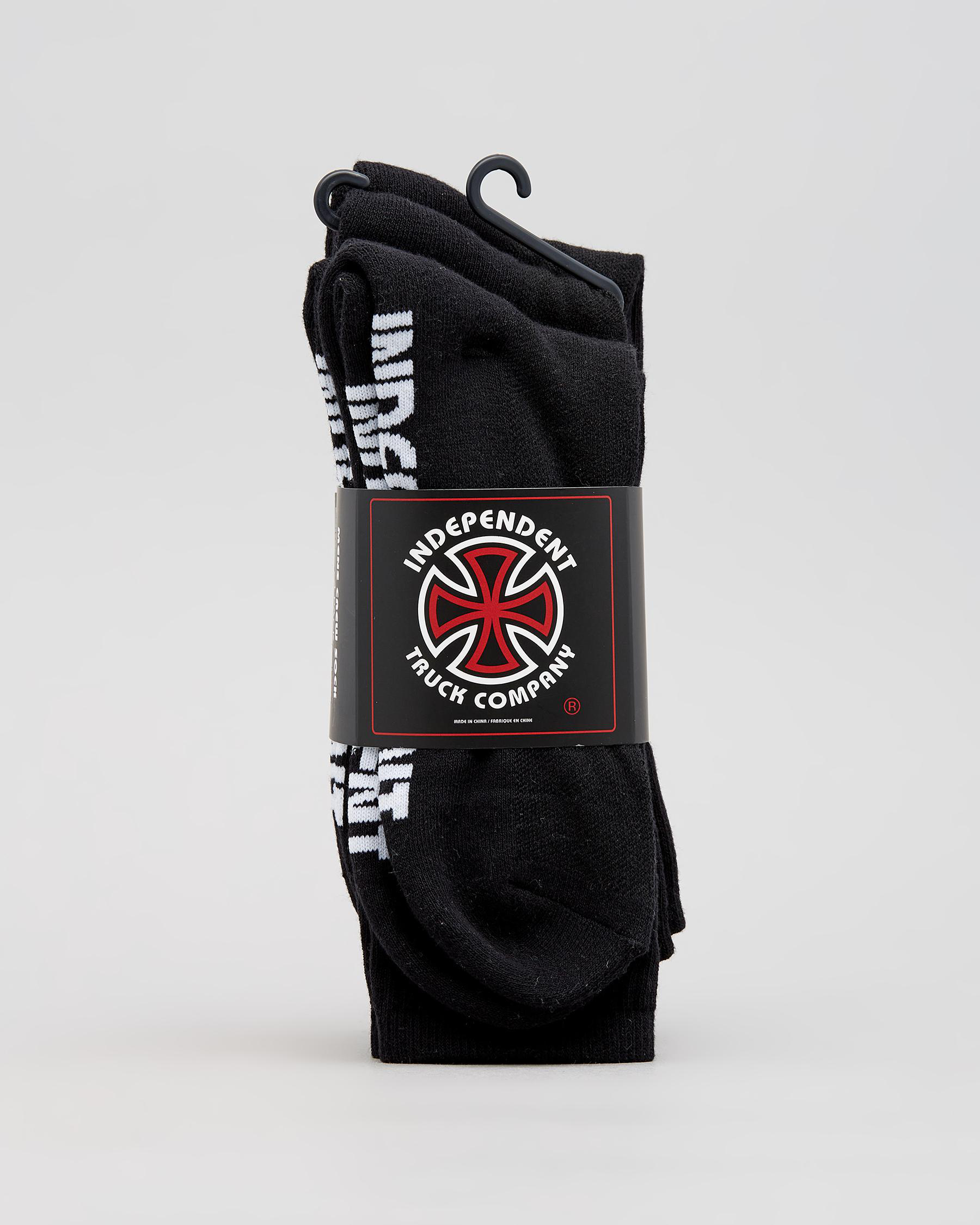 Shop Independent O.G.B.C Rigid Socks 4 Pack In Black - Fast Shipping ...