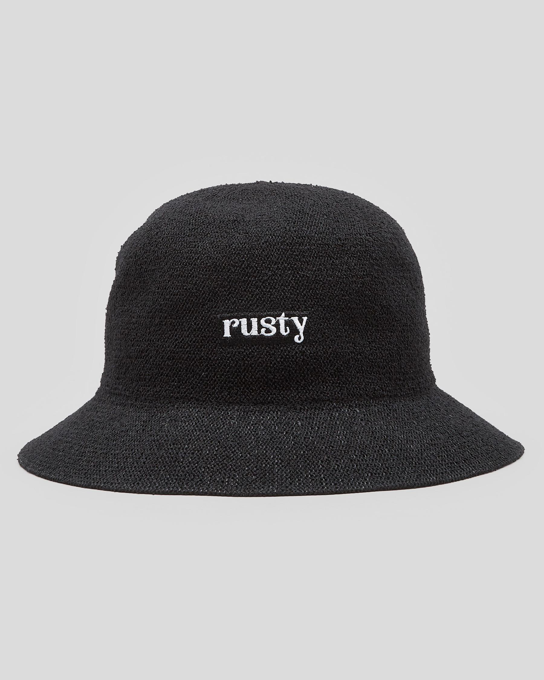 Shop Rusty Bailey Bucket Hat In Black - Fast Shipping & Easy Returns ...
