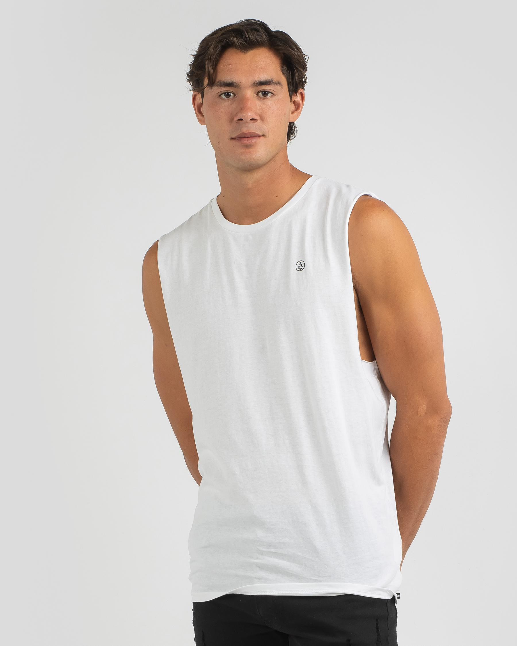 Shop Volcom Solid Muscle Tank In White - Fast Shipping & Easy Returns ...