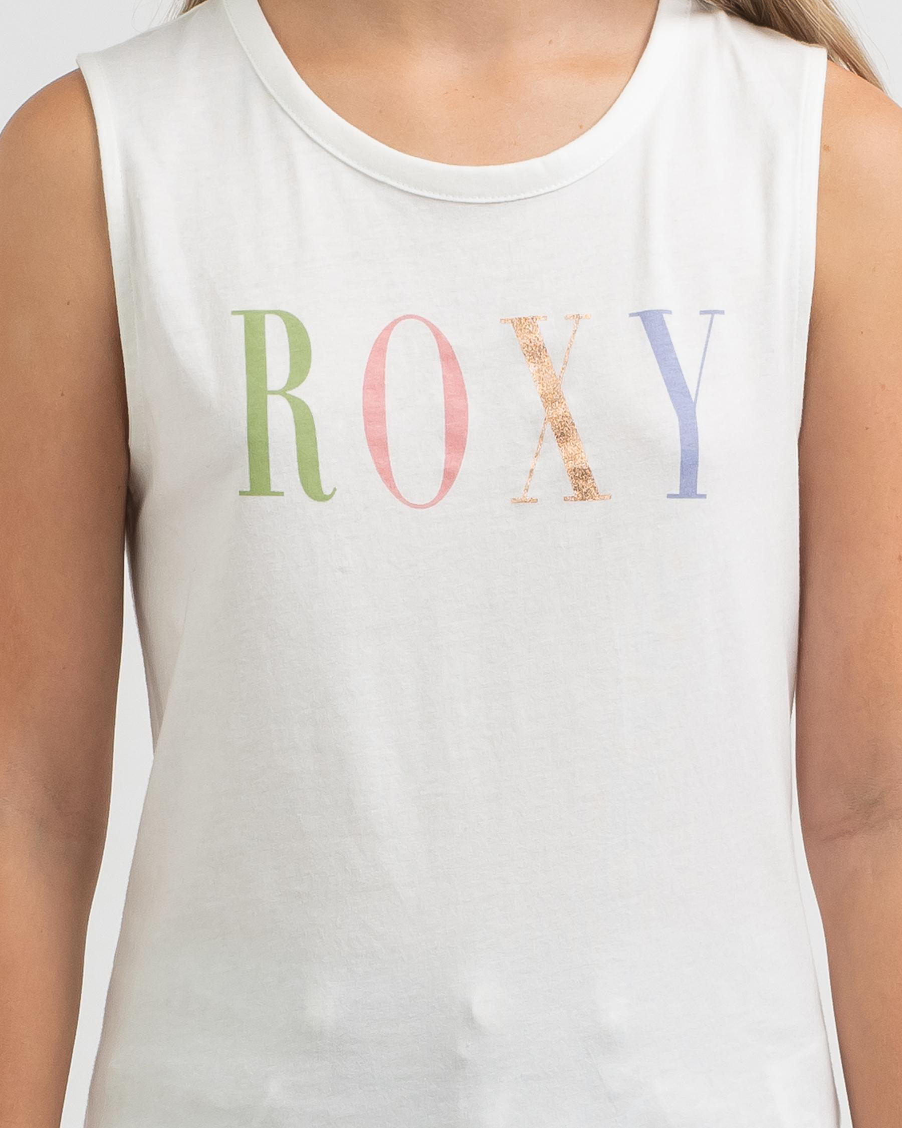 Shop Roxy Girls' Someone Else Tank Top In Snow White - Fast Shipping ...