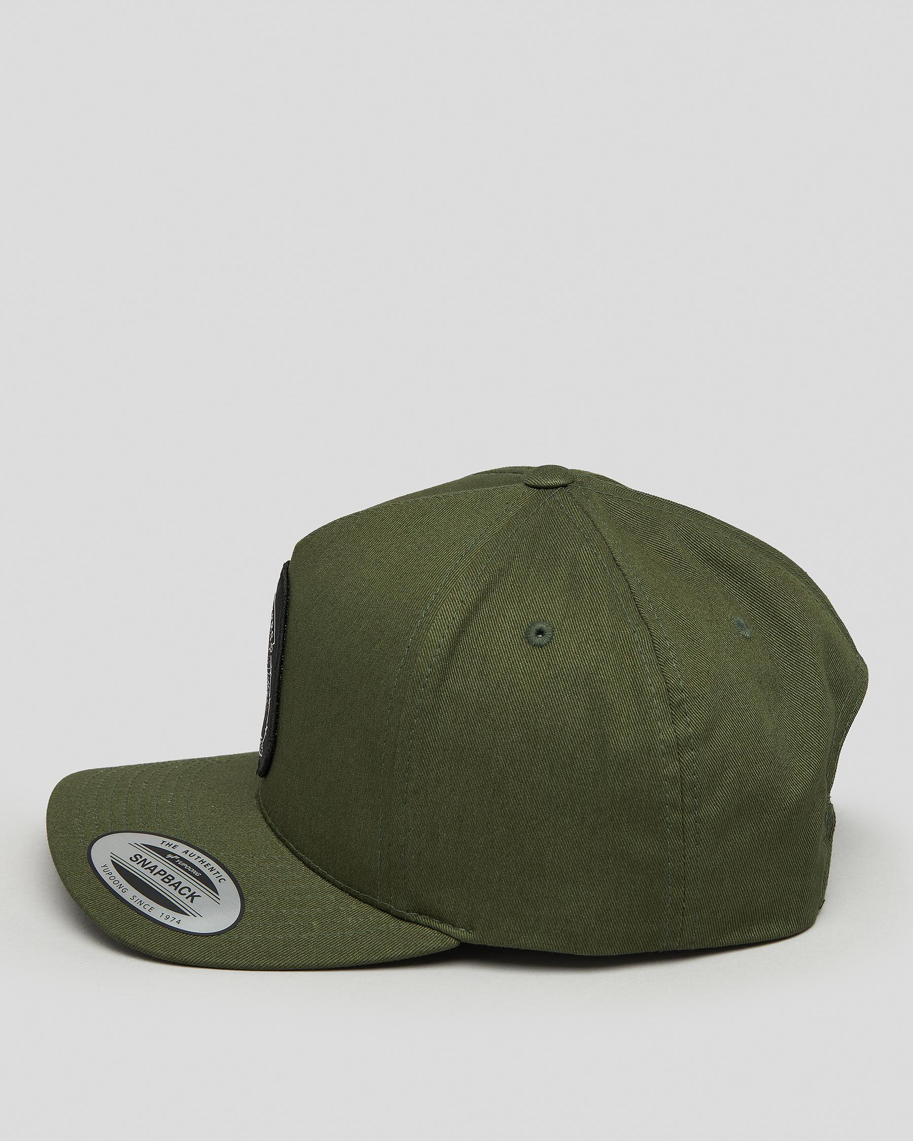 Shop The Mad Hueys Ahoy Ahoy FKR Twill Snapback Cap In Military - Fast ...
