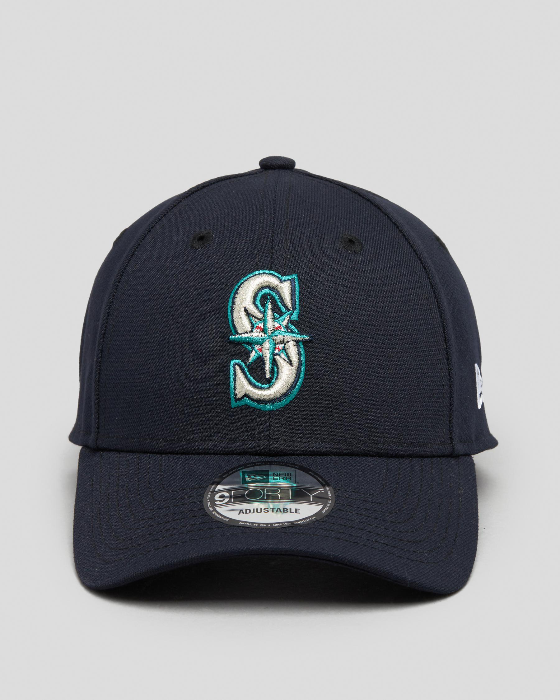 Shop New Era Seattle Mariners 9Forty Cap In Navy/grey - Fast Shipping ...