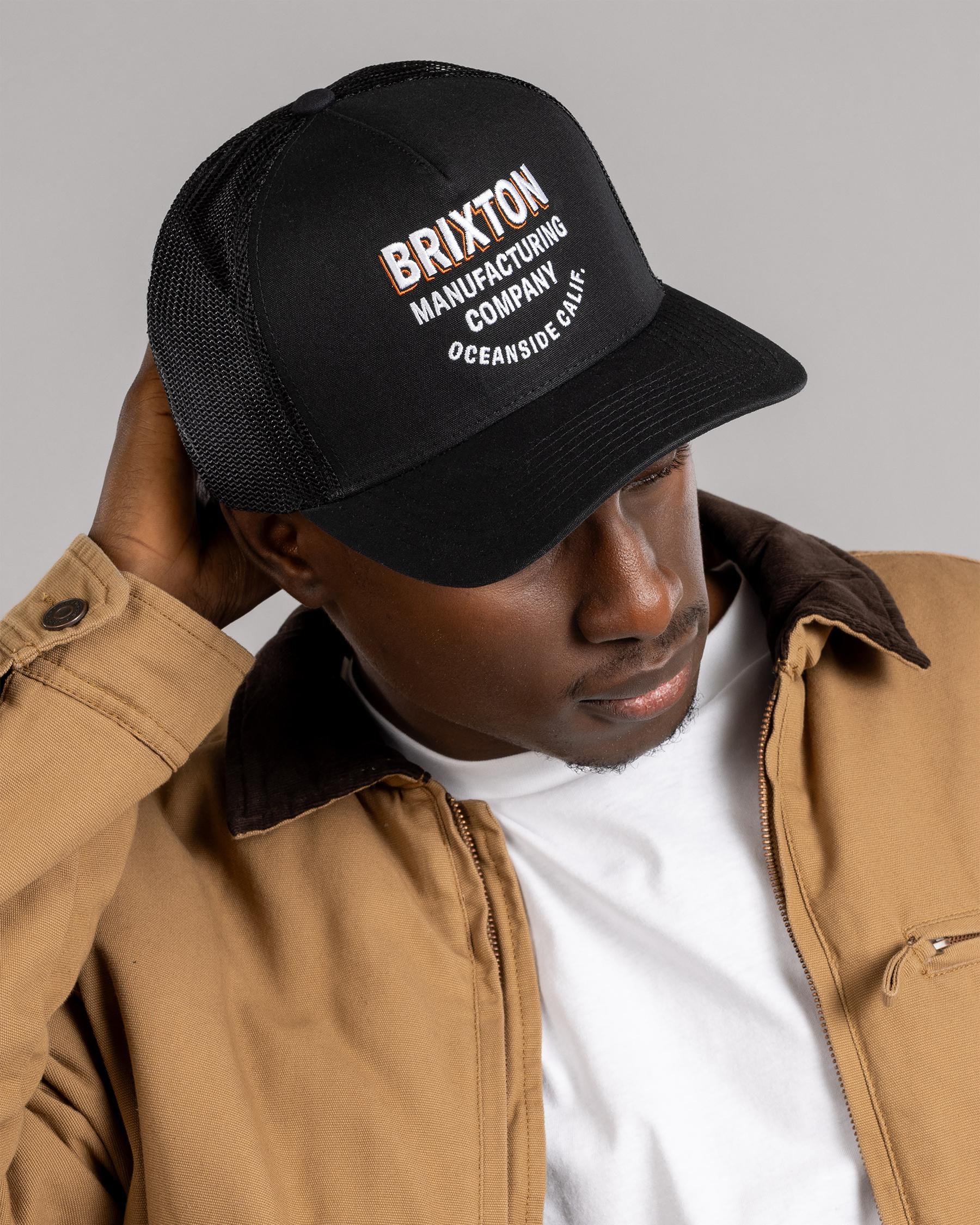 Brixton Redoubt C MP Trucker Cap In Black/black - FREE* Shipping & Easy ...