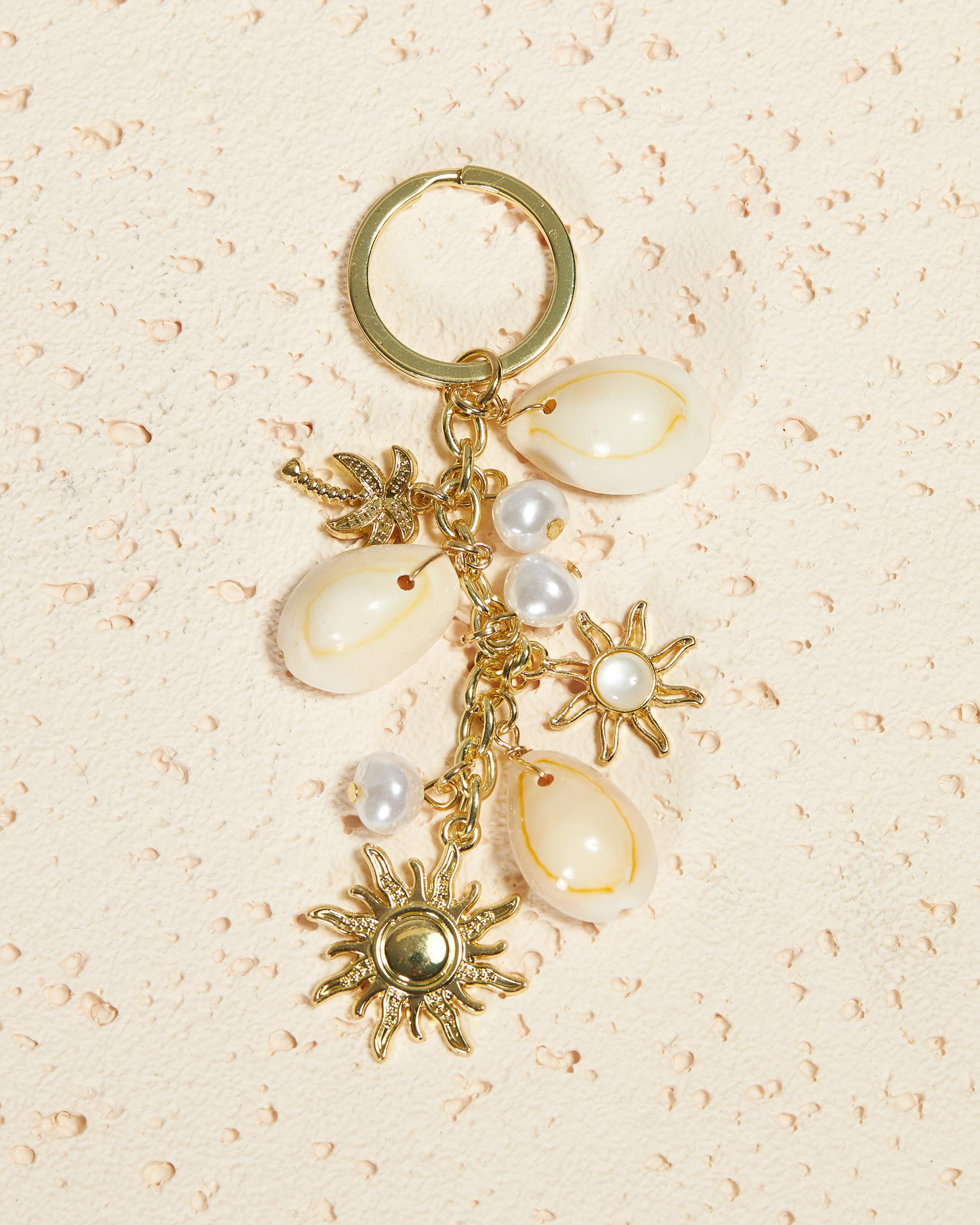 Shop Karyn In LA Ava Charm Keyring In Gold - Fast Shipping & Easy ...