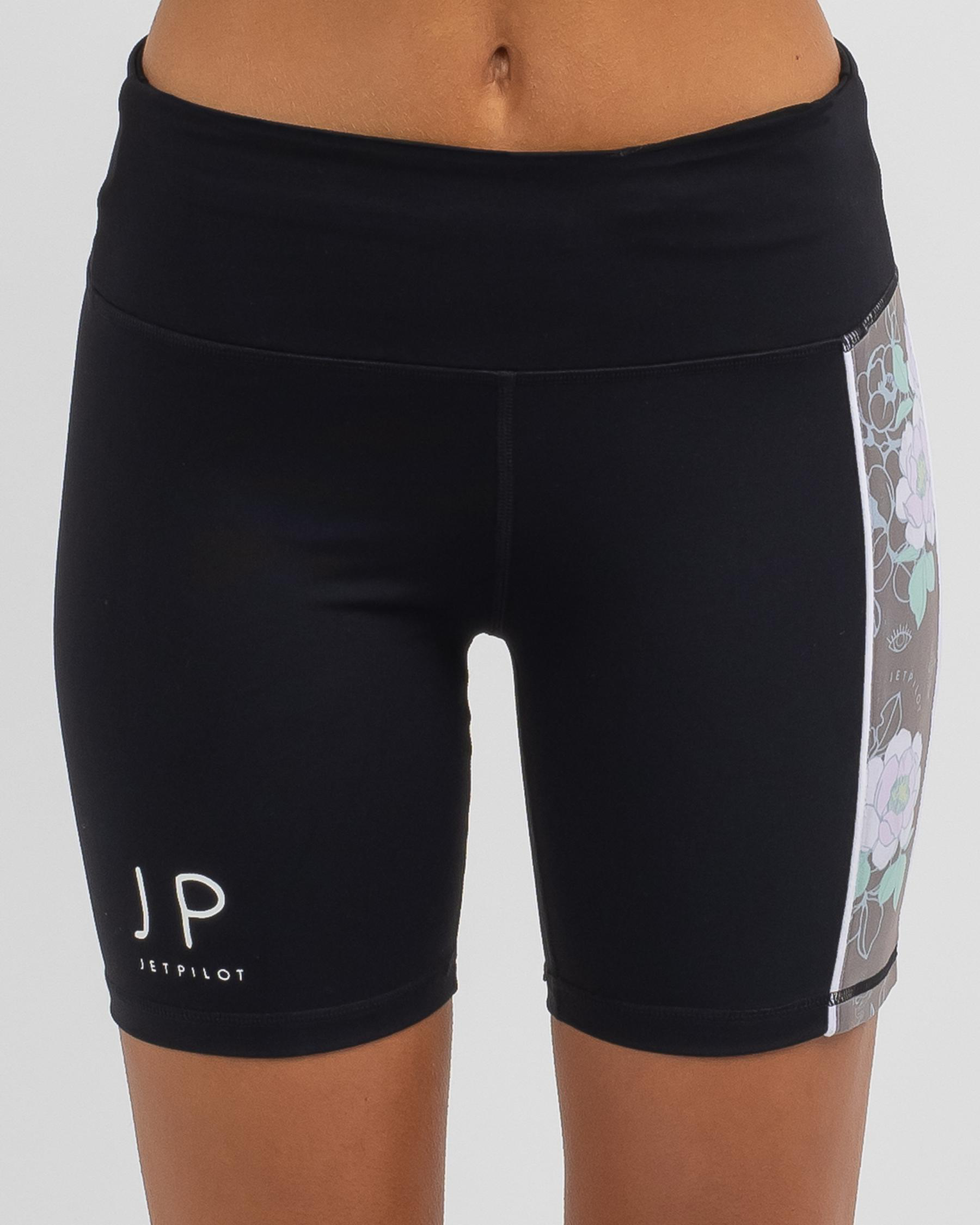 Shop Jetpilot Flora Shorts In Black/black - Fast Shipping & Easy ...