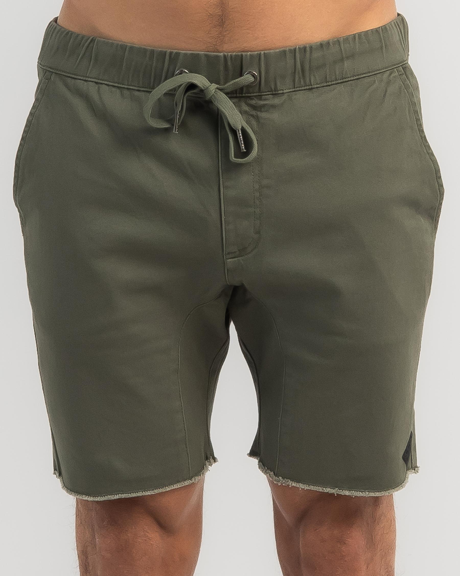 Shop Skylark Erase Drop Crotch Walk Shorts In Green - Fast Shipping ...