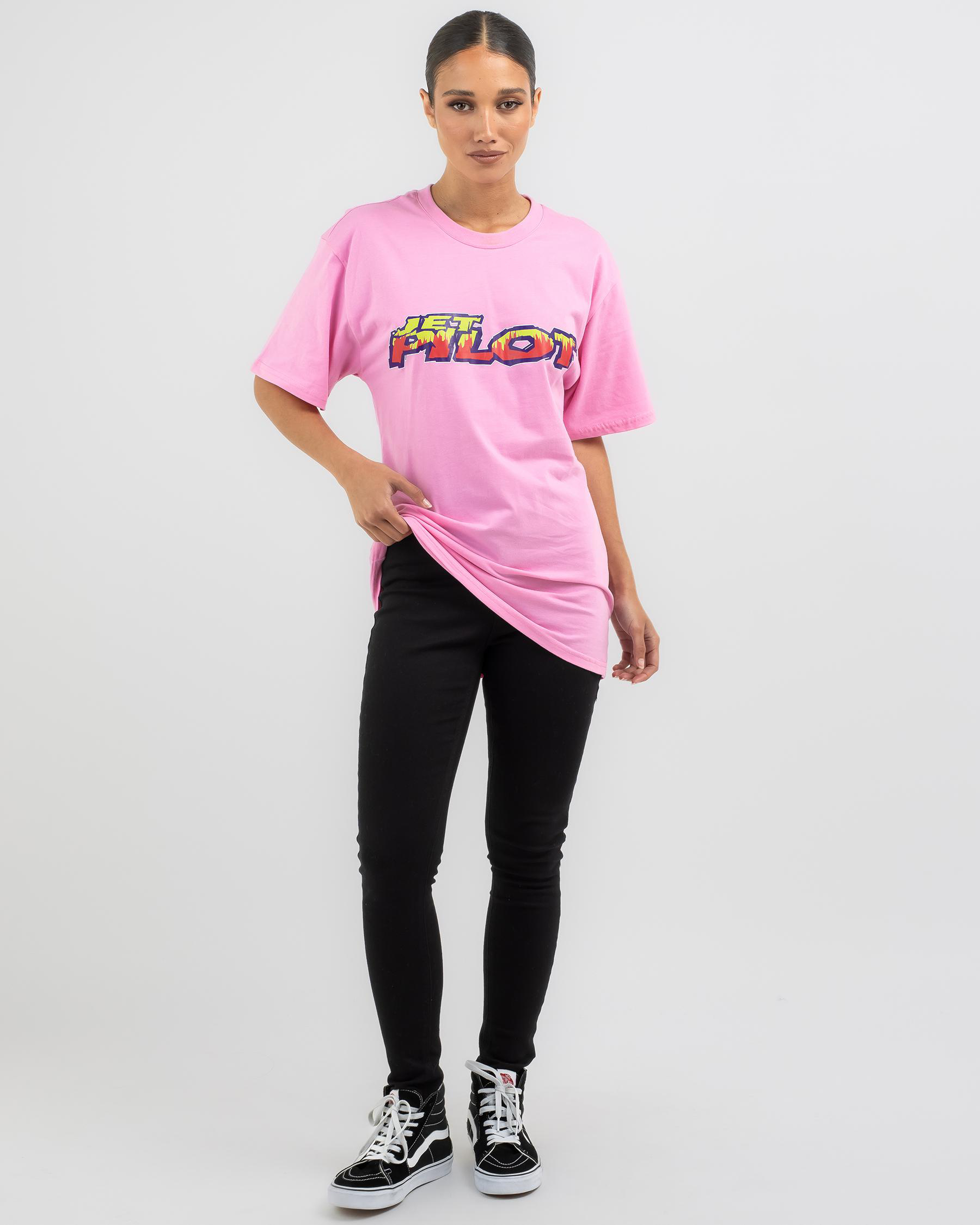Shop Jetpilot Colour Vision T-Shirt In Pink - Fast Shipping & Easy ...