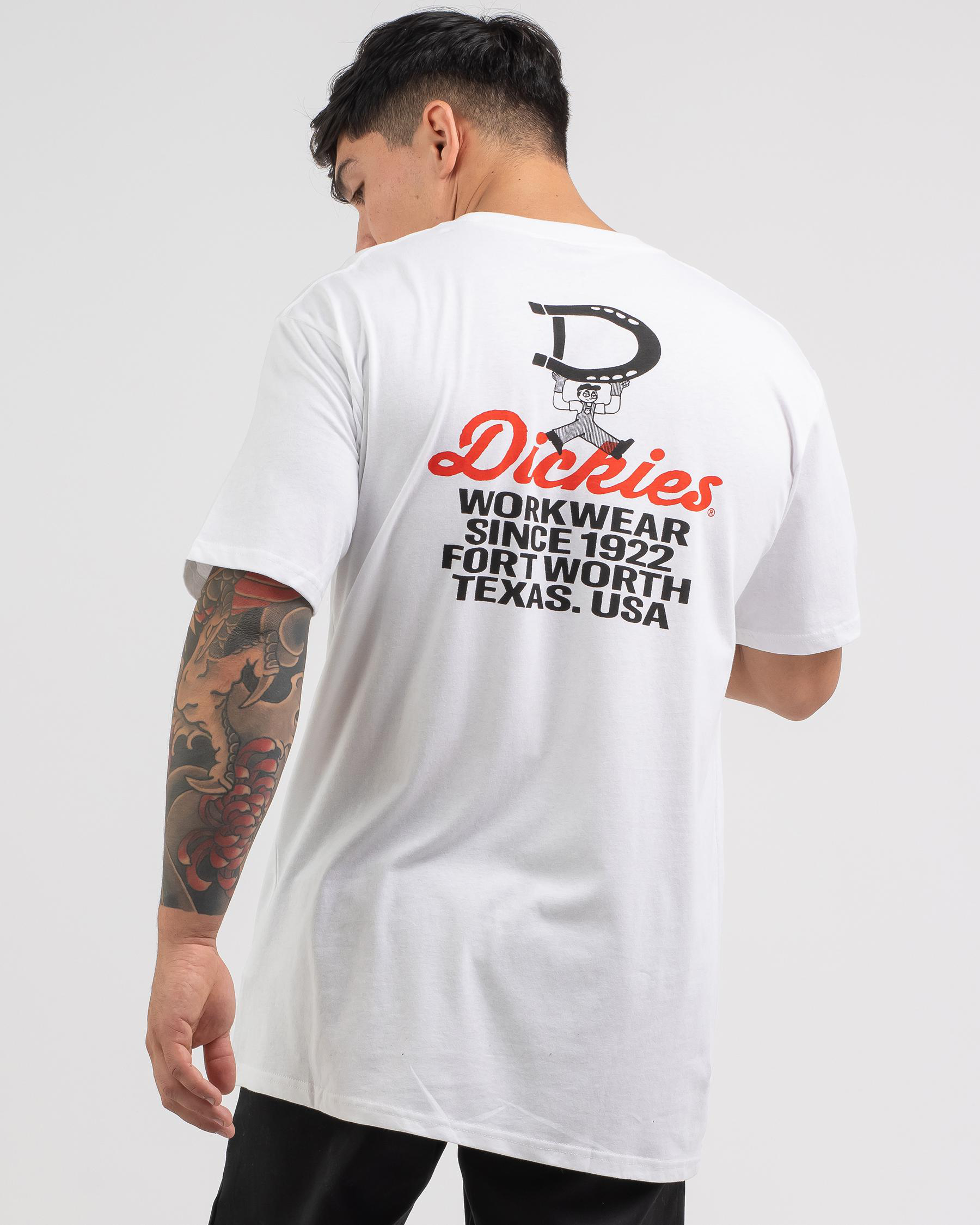 Shop Dickies Make Dat Work T-Shirt In White - Fast Shipping & Easy ...