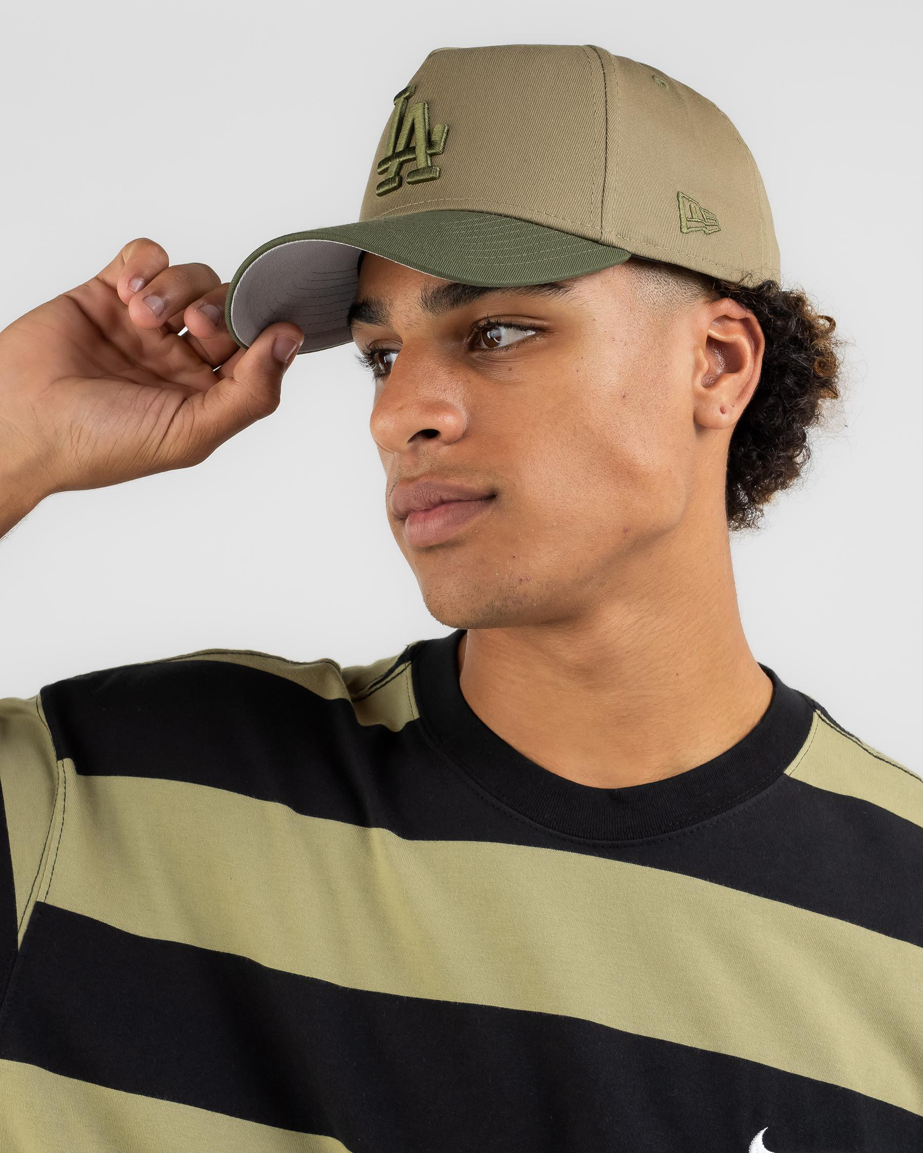 Shop New Era Los Angeles Dodgers 9Forty A-Frame Cap In British Khaki ...