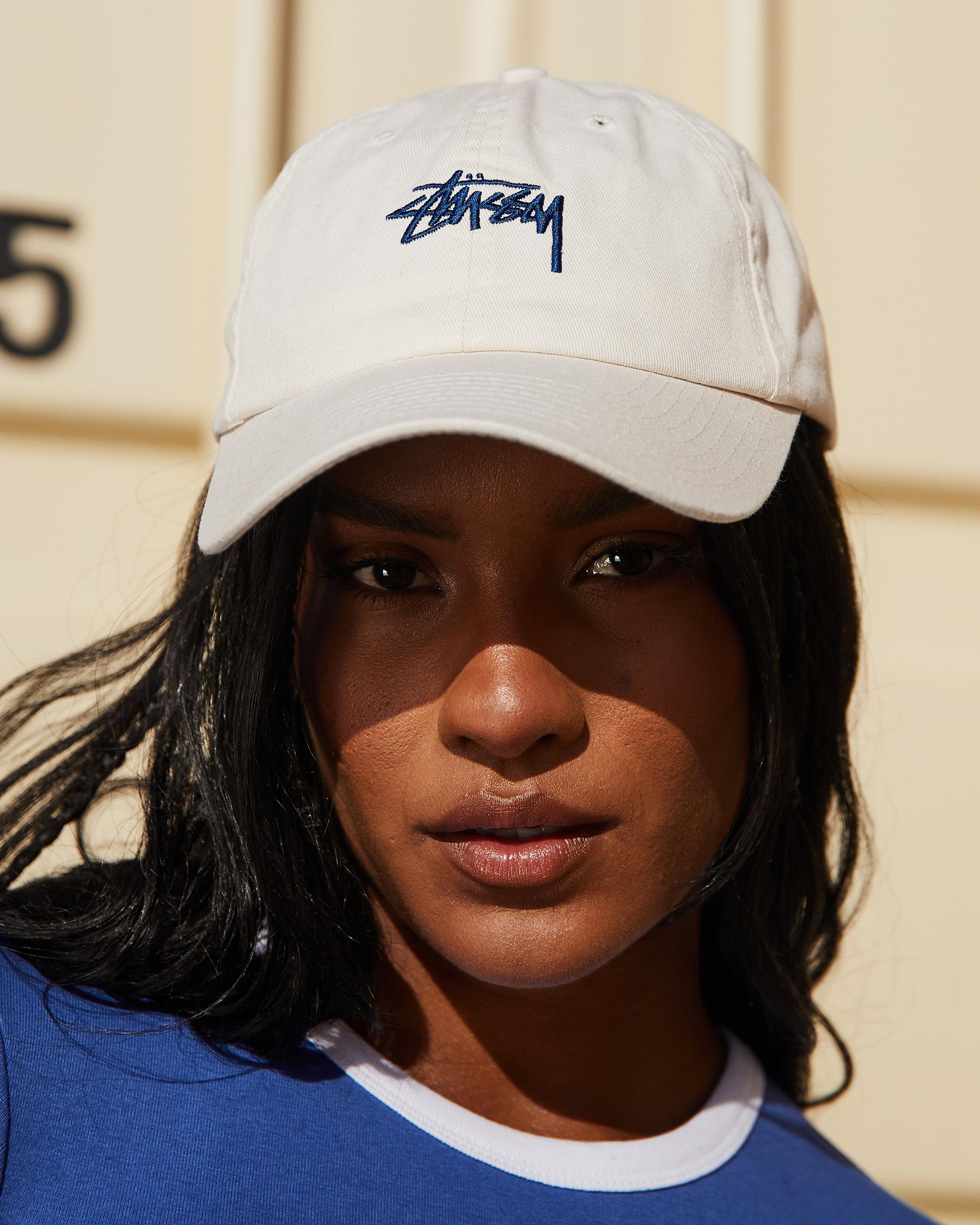 Stussy Stock Low Pro Cap In Washed White - FREE* Shipping & Easy ...