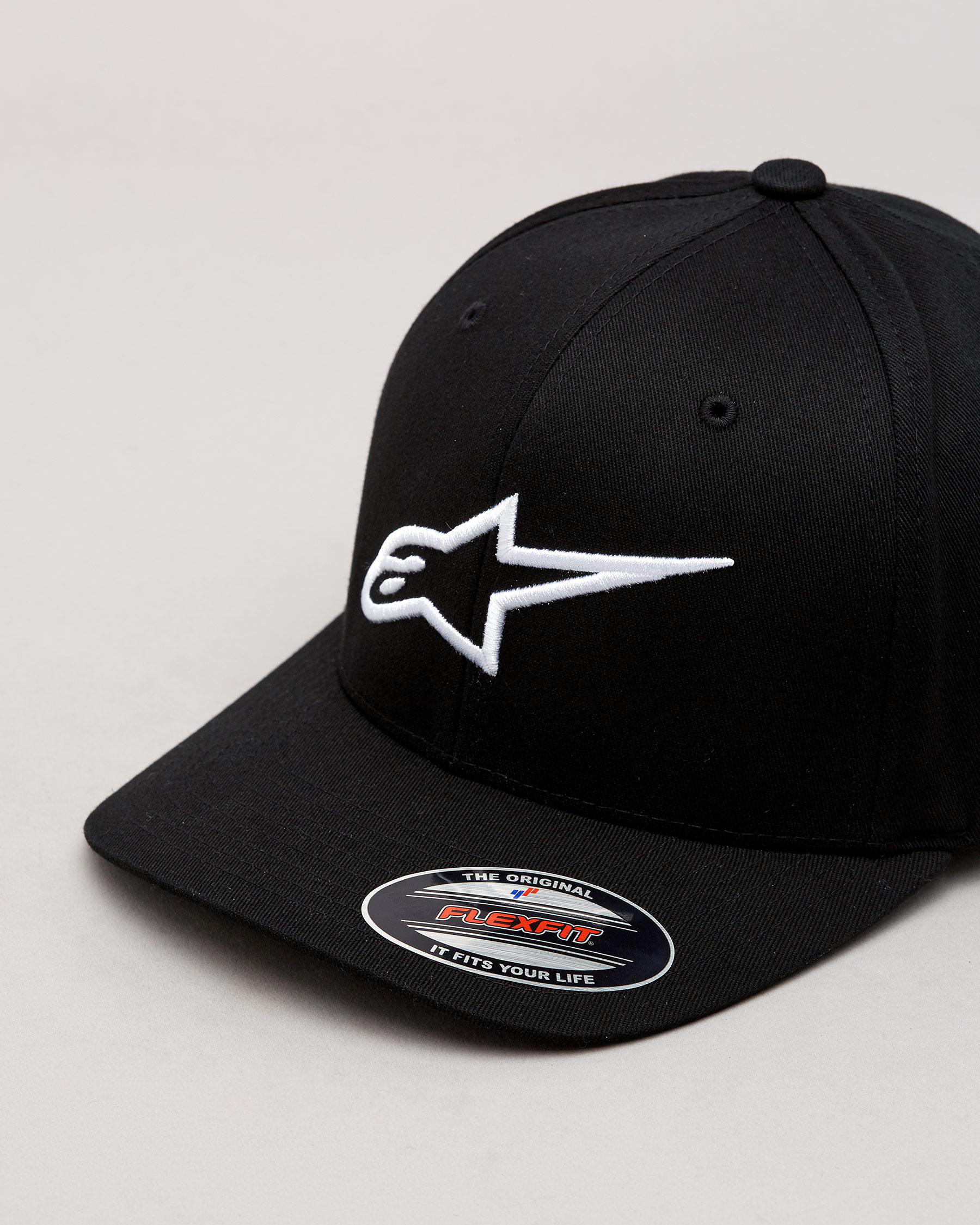 Shop Alpinestars Ageless Curve Cap In Black/white - Fast Shipping ...