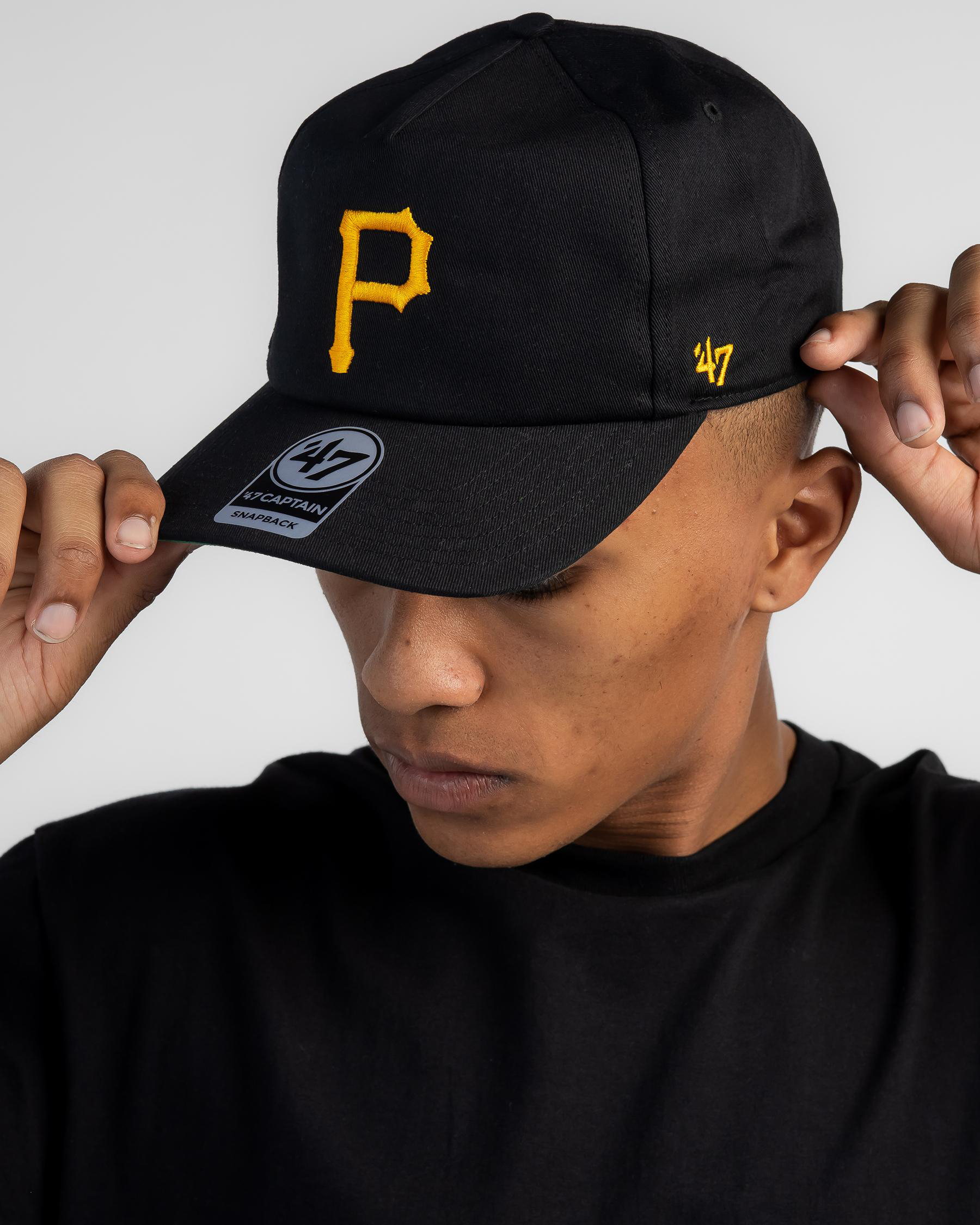 Shop Forty Seven Pittsburgh Pirates Nantasket 47 Captain Cap In Black ...