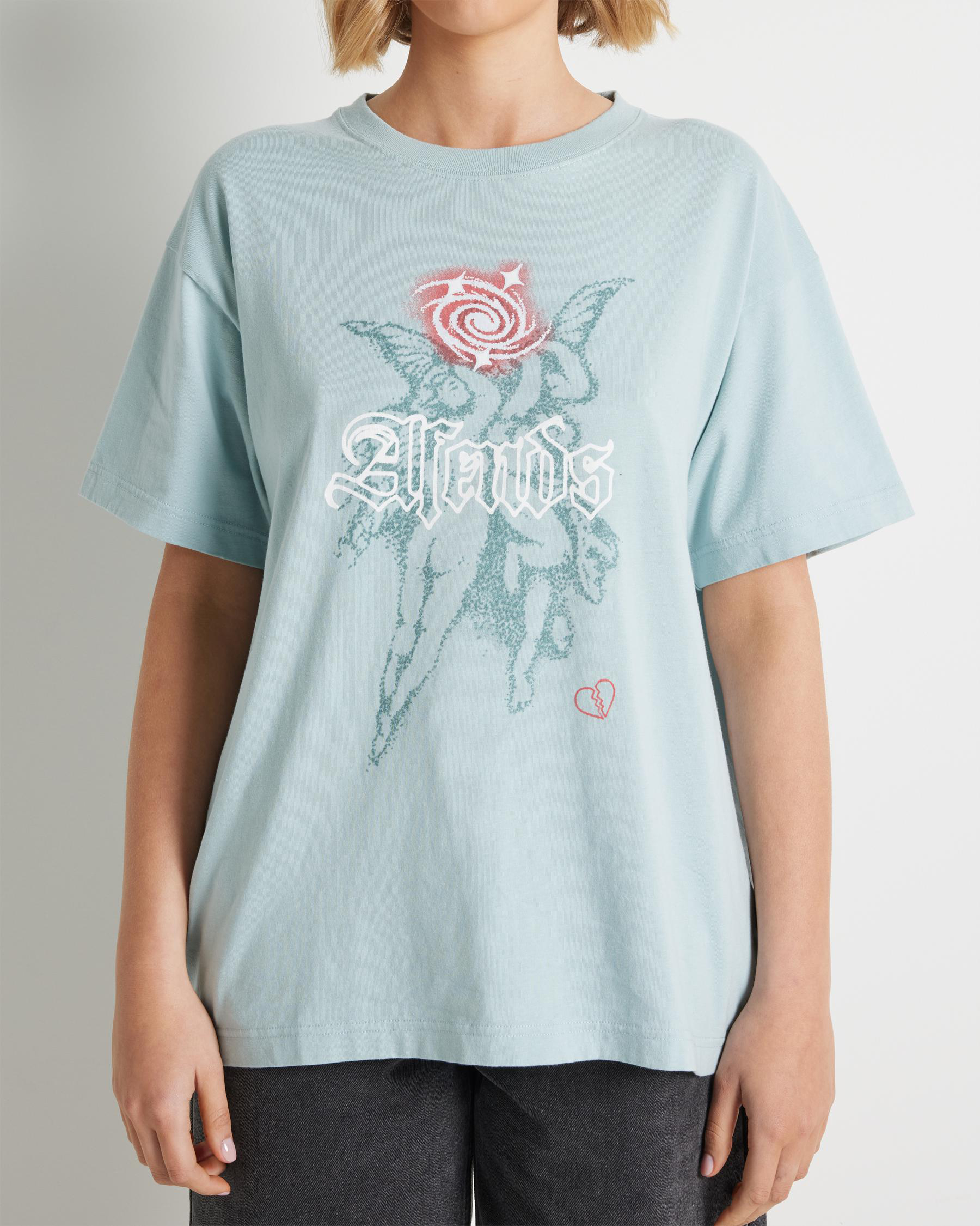 Shop Afends Sacred Oversized T-Shirt In Ether Blue - Fast Shipping ...