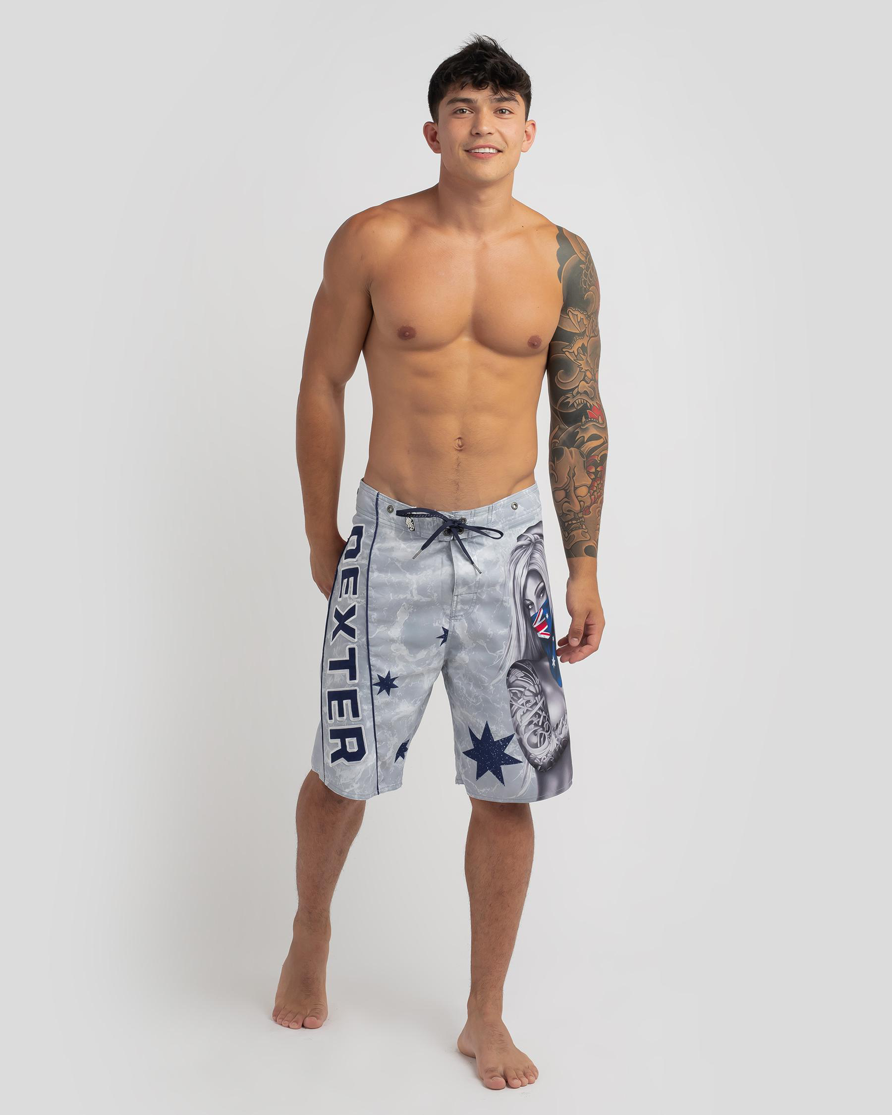 Shop Dexter Nation Board Shorts In Grey - Fast Shipping & Easy Returns ...