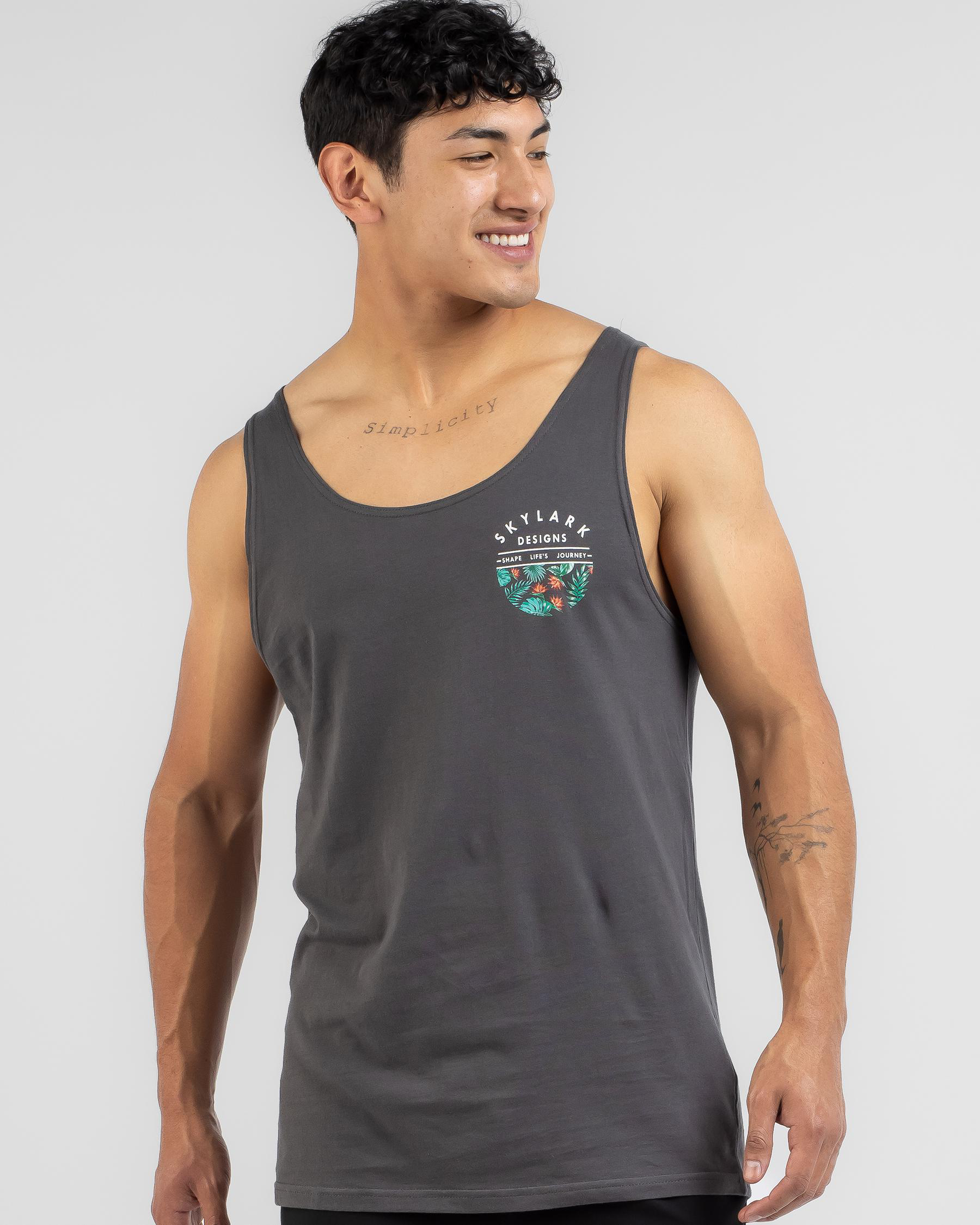 Shop Skylark Ocean Vibe Singlet In Charcoal - Fast Shipping & Easy Returns - City Beach Australia