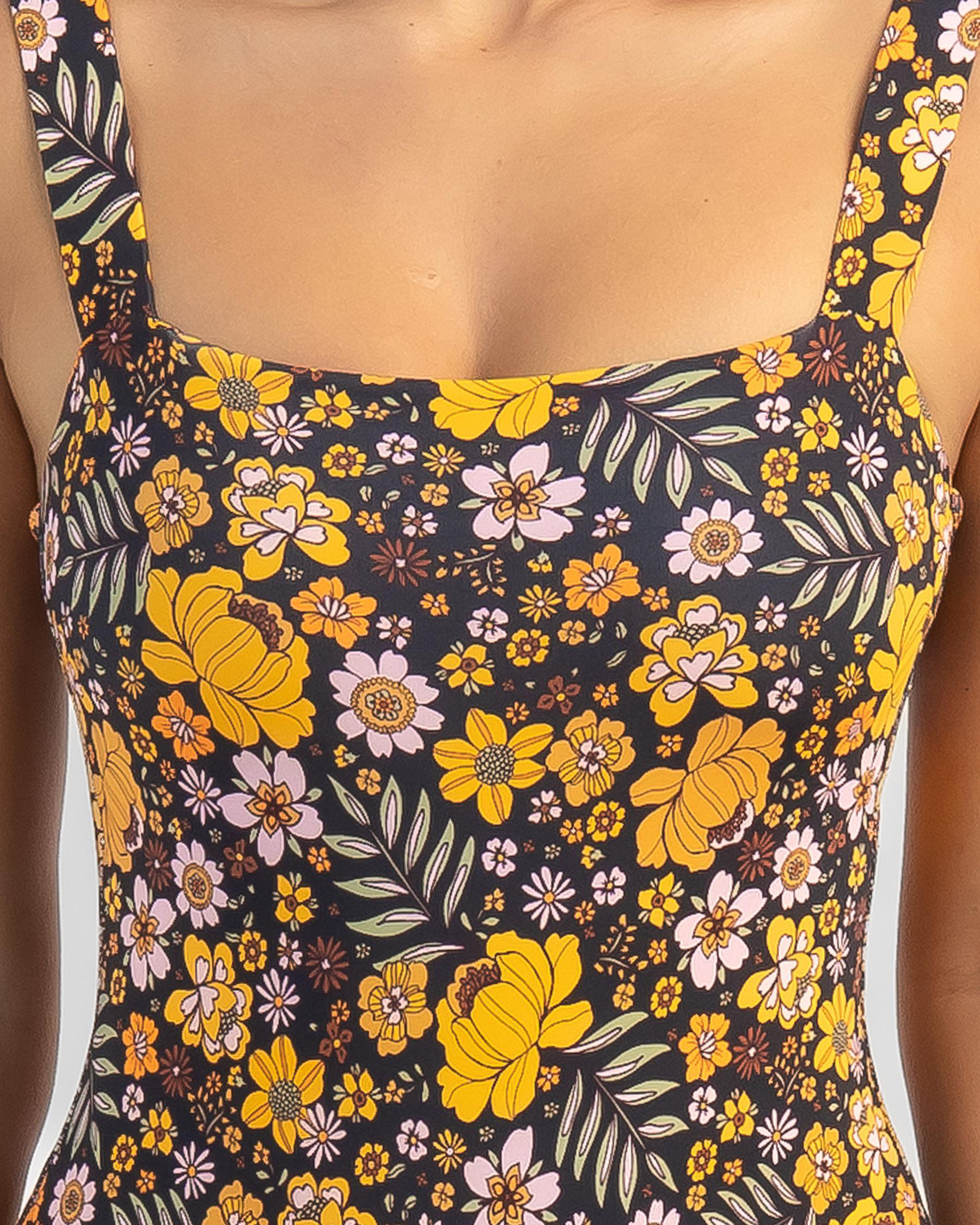 Shop Kaiami Mary Jane One Piece Swimsuit In Black/multi - Fast Shipping ...