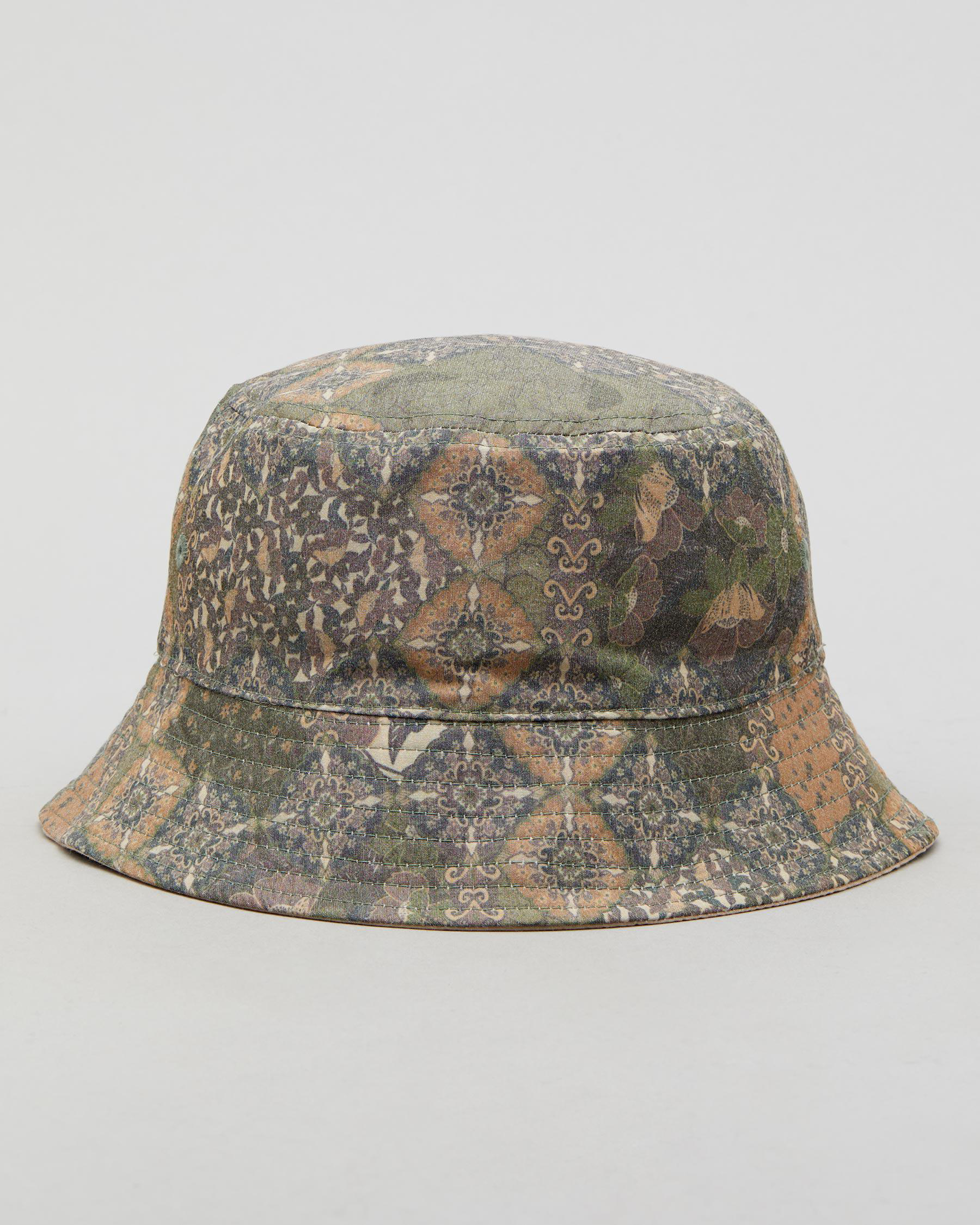 Shop Rusty Dirtbag Reversible Bucket Hat In Humus - Fast Shipping ...