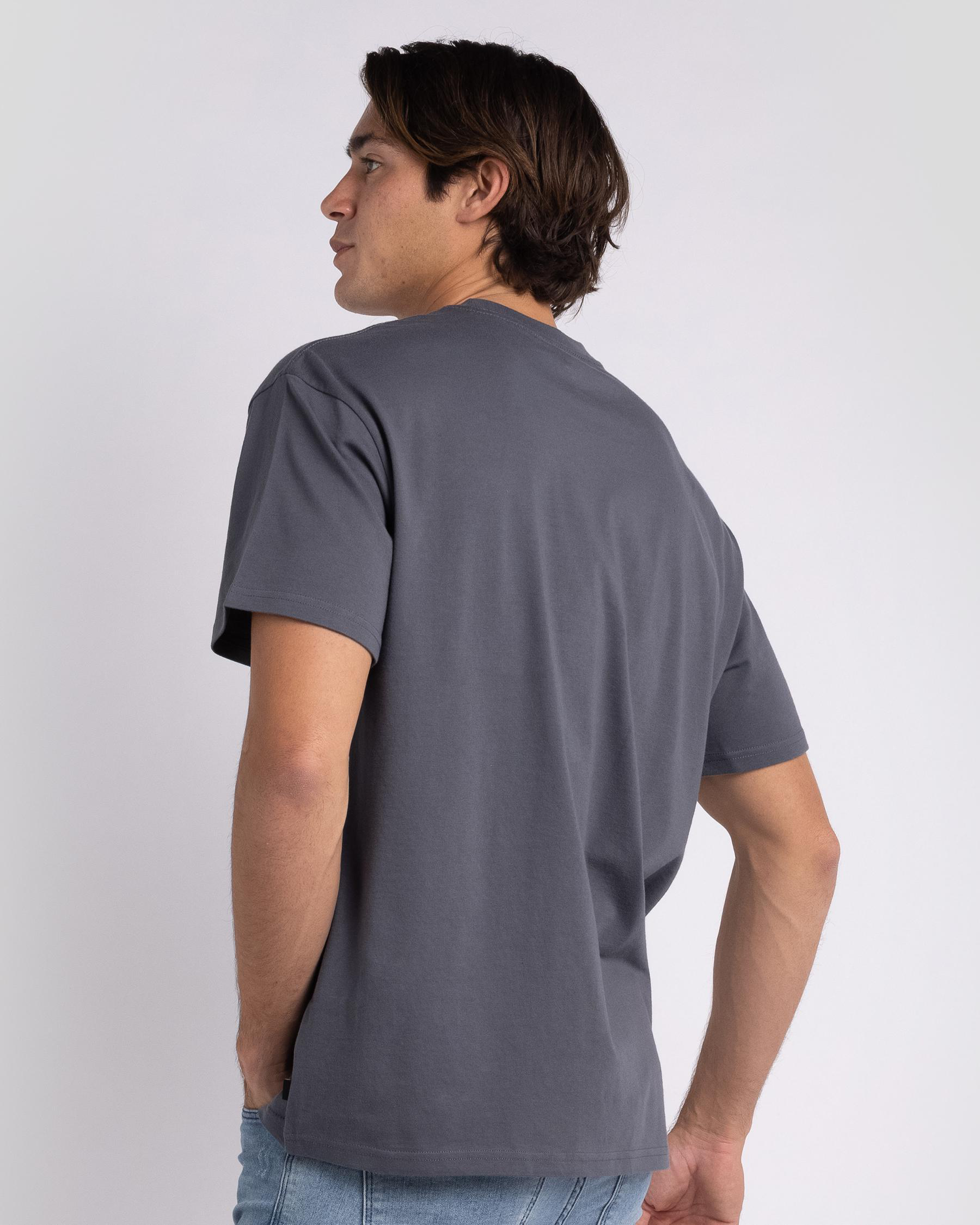Shop Quiksilver Whitewash T-Shirt In Iron Gate - Fast Shipping & Easy ...