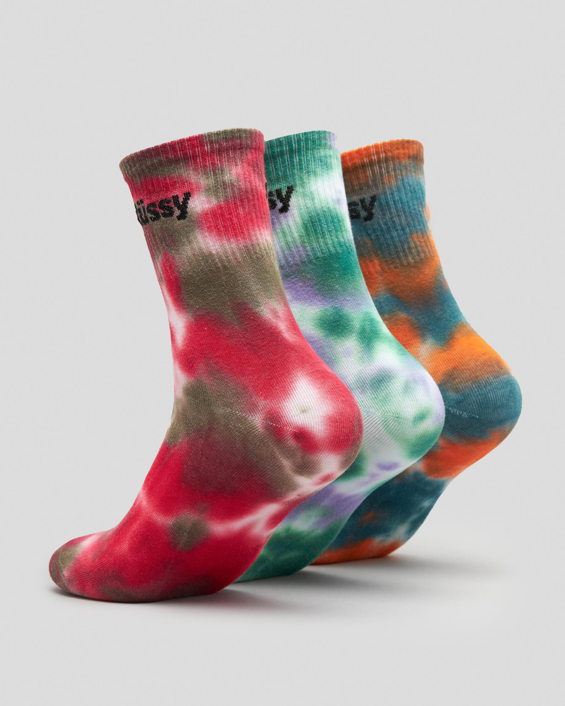 Shop Stussy Womens Tie Dye Sock Pack In Multi - Fast Shipping & Easy ...