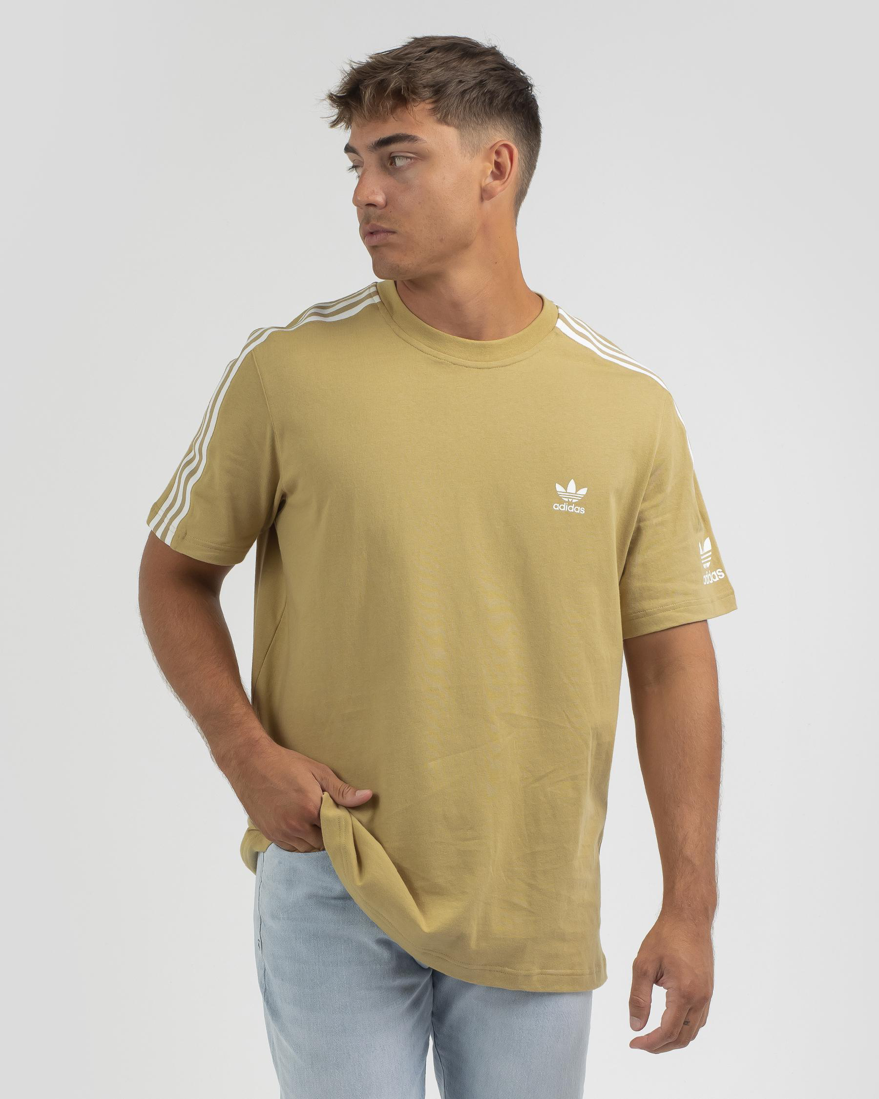 Shop adidas Tech T-Shirt In Beige Tone - Fast Shipping & Easy Returns ...