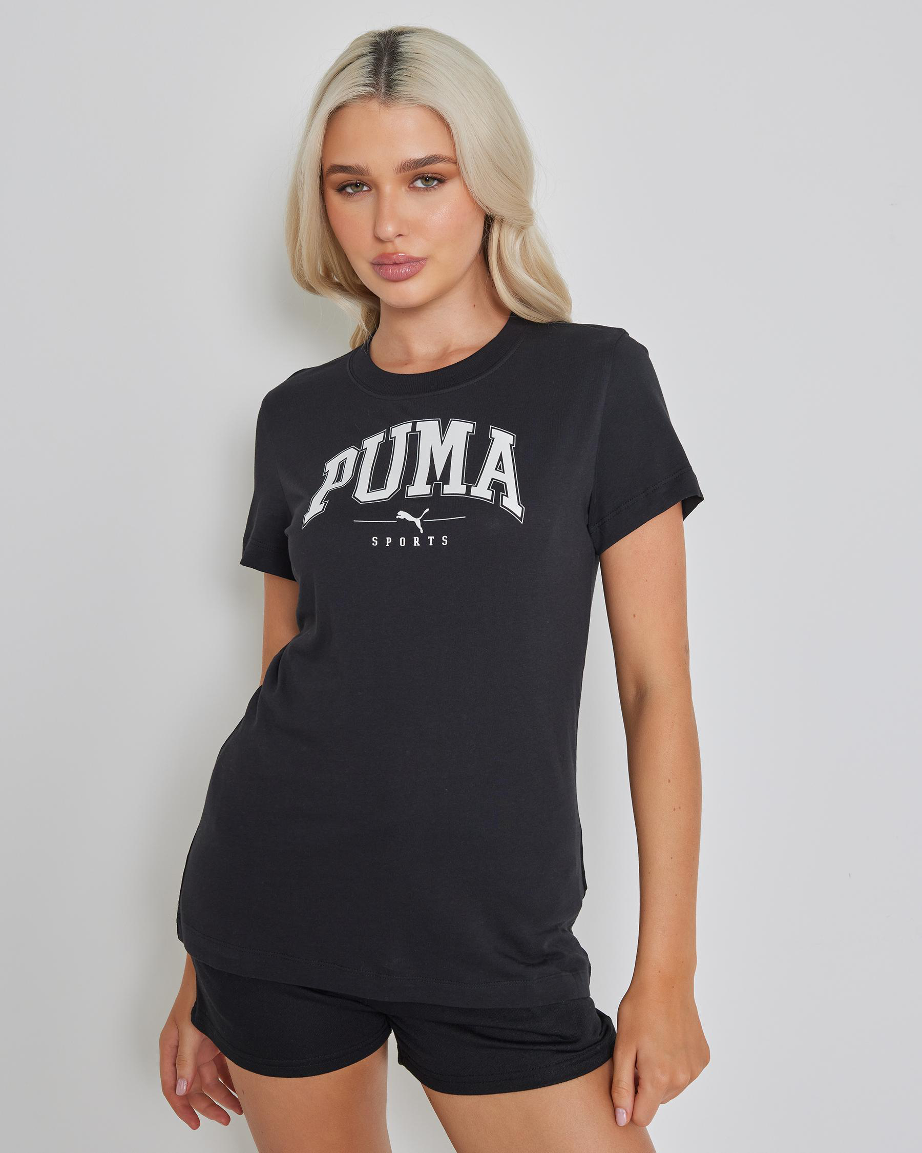 Shop Puma Squad Graphic Tee In Black - Fast Shipping & Easy Returns ...