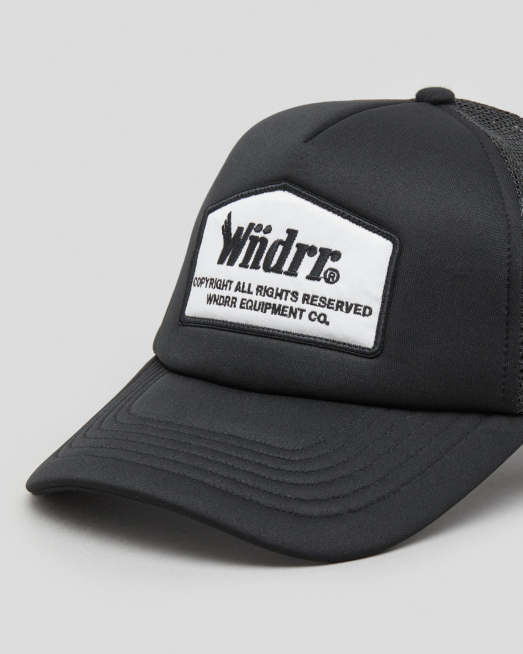 Shop Wndrr Boundary Trucker Cap In Black - Fast Shipping & Easy Returns ...