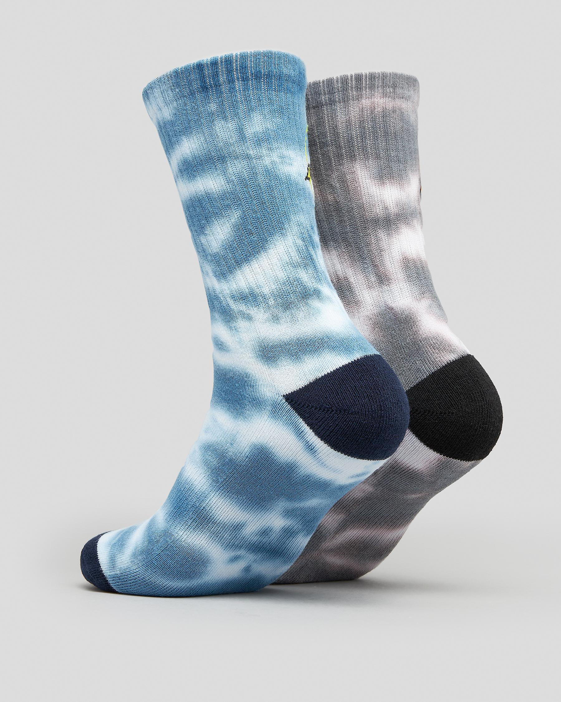 Santa Cruz Boys' Flame Dot Crew Socks 2 Pack In Multi - Fast Shipping ...