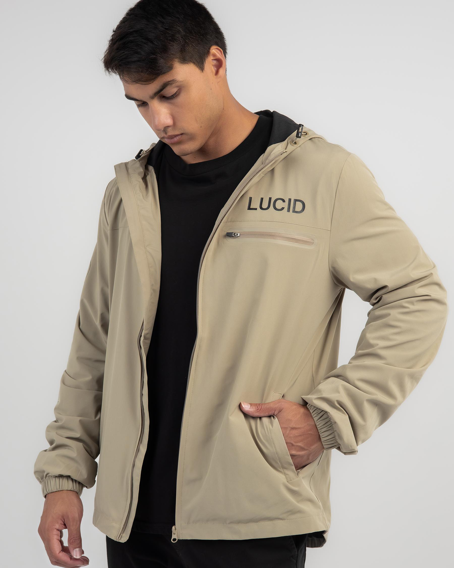 Shop Lucid Plane Hooded Jacket In Stone - Fast Shipping & Easy Returns ...